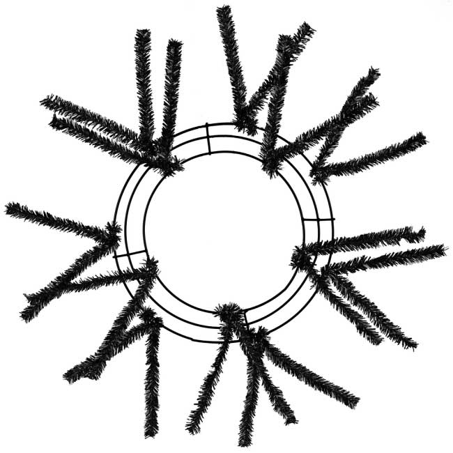 10 20 Small Pencil Work Wreath Form Black XX167702