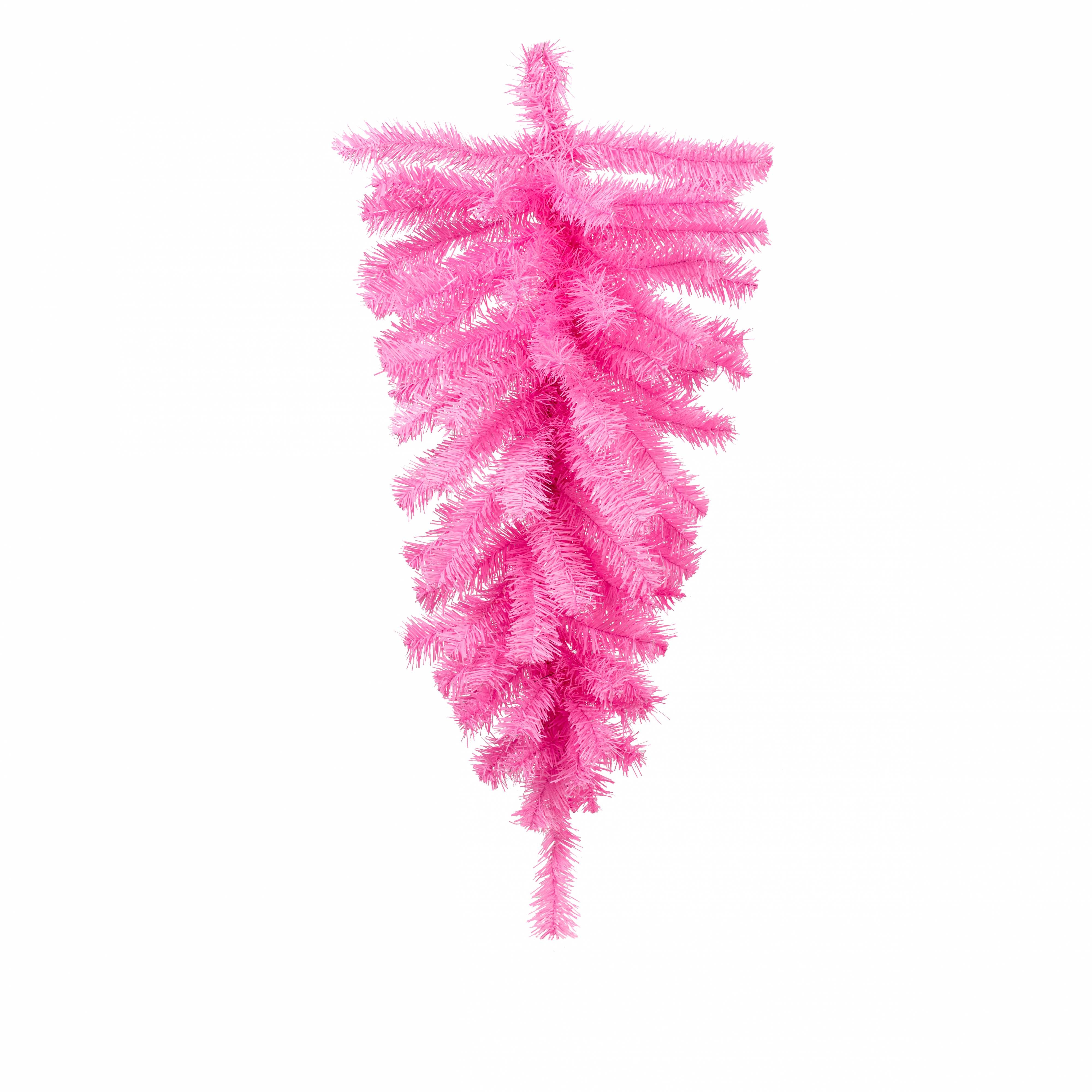 30" Pine Teardrop Swag: Pink (70 Tips)