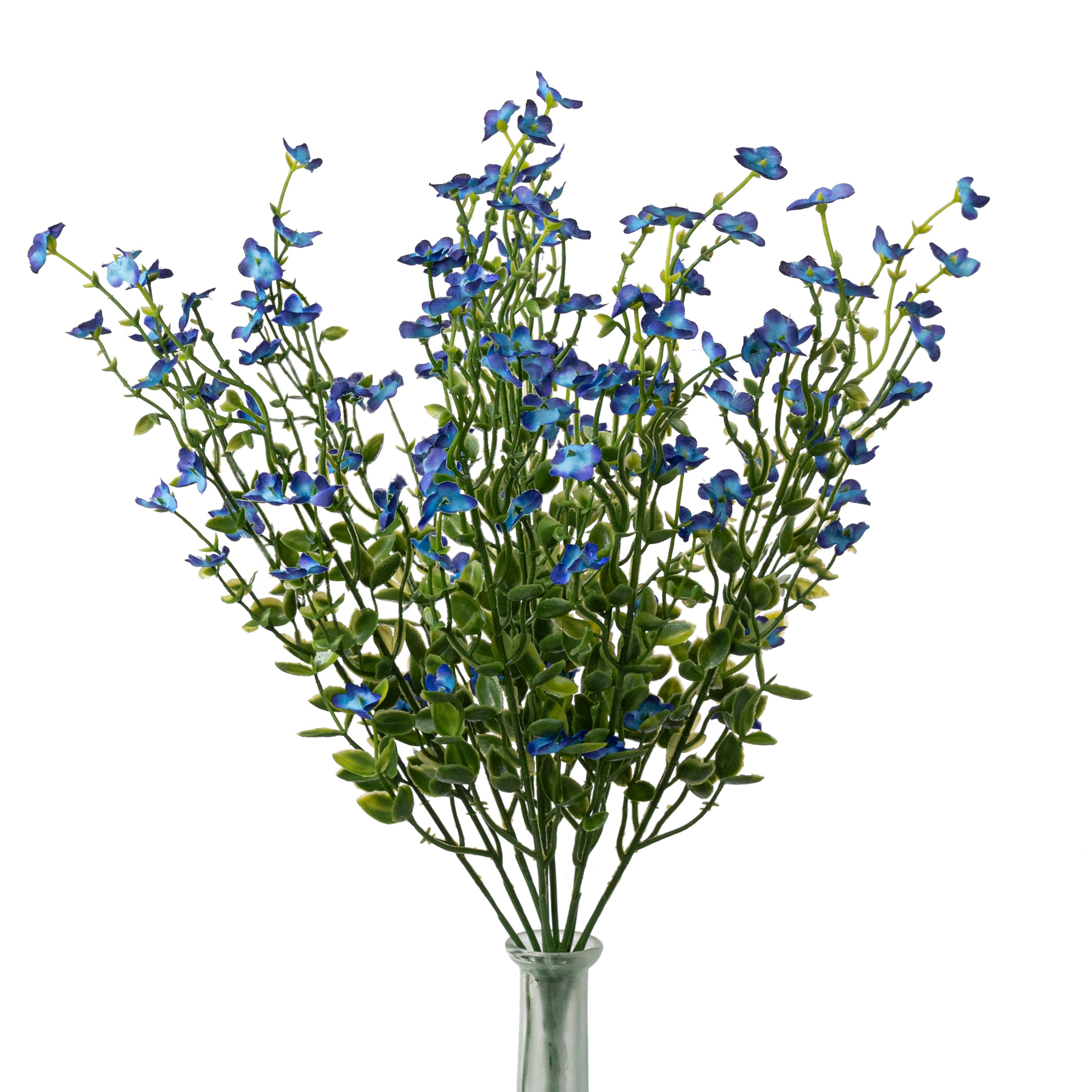 17" Artificial Forget-Me-Not Bush: Blue