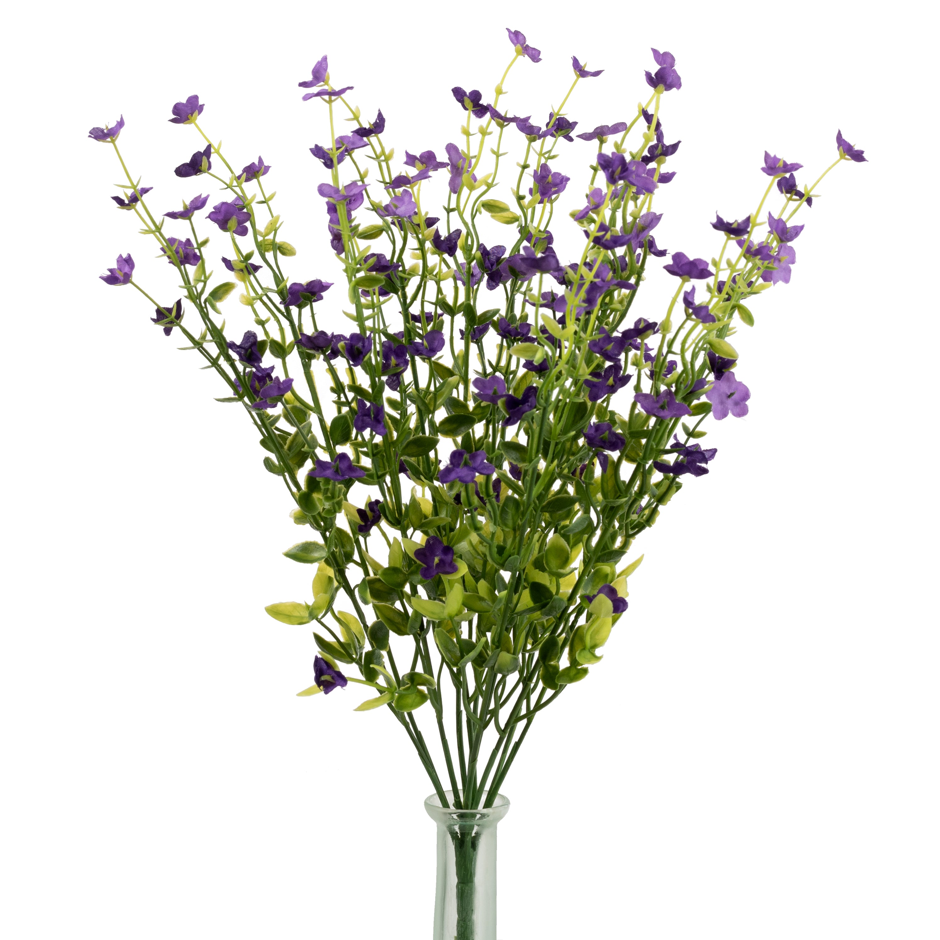 17" Artificial Forget-Me-Not Bush: Purple