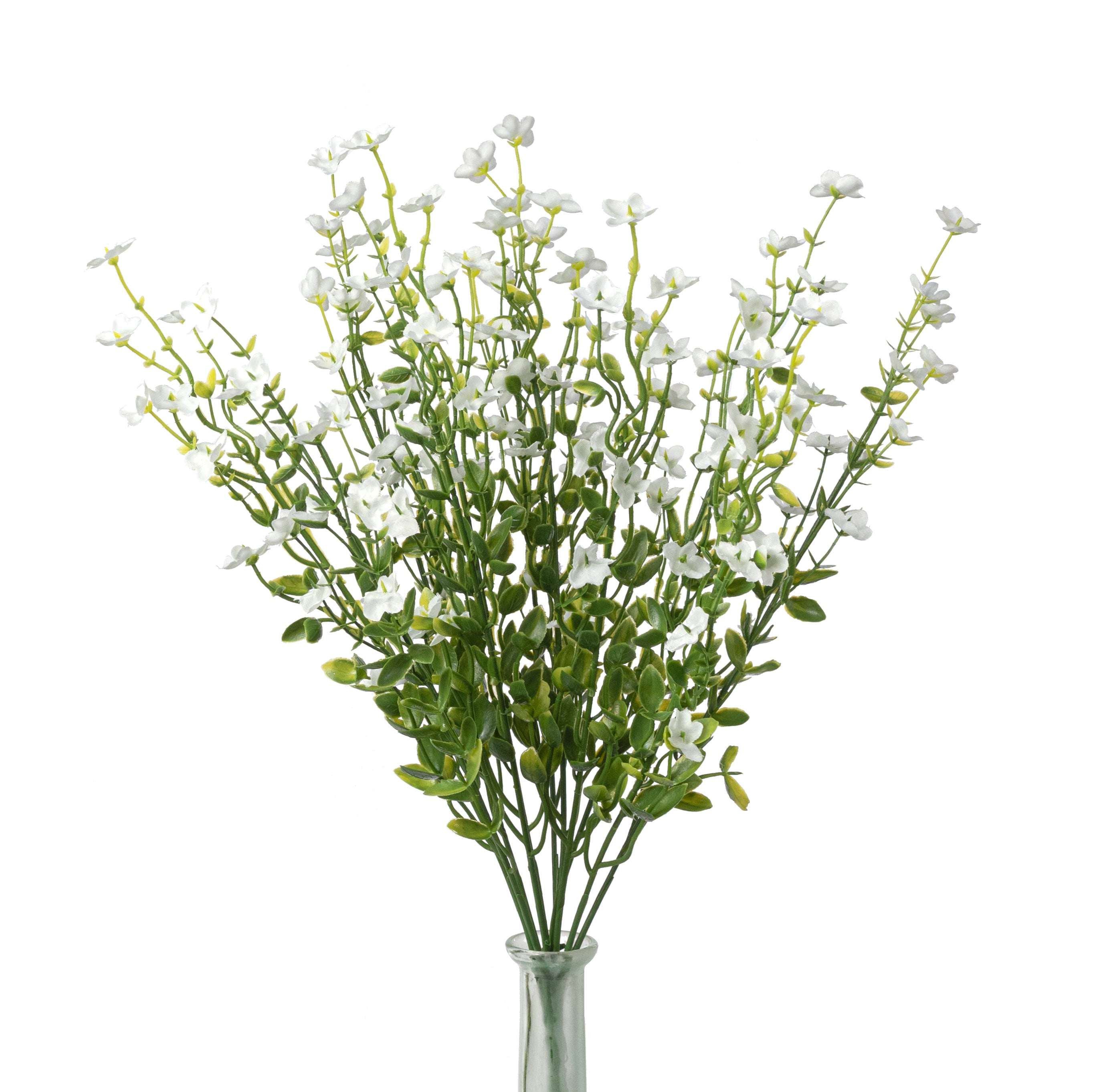 17" Artificial Forget-Me-Not Bush: White