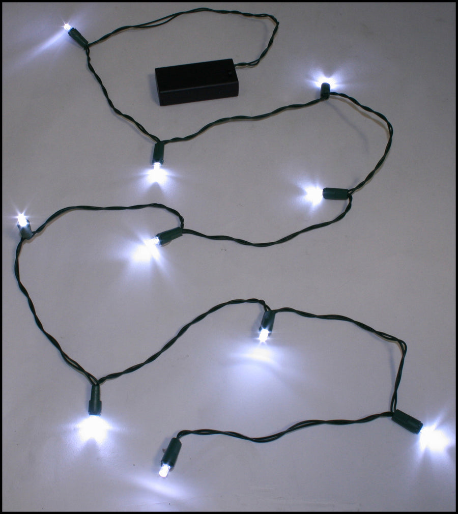 Battery Light Strand: 10 LED White