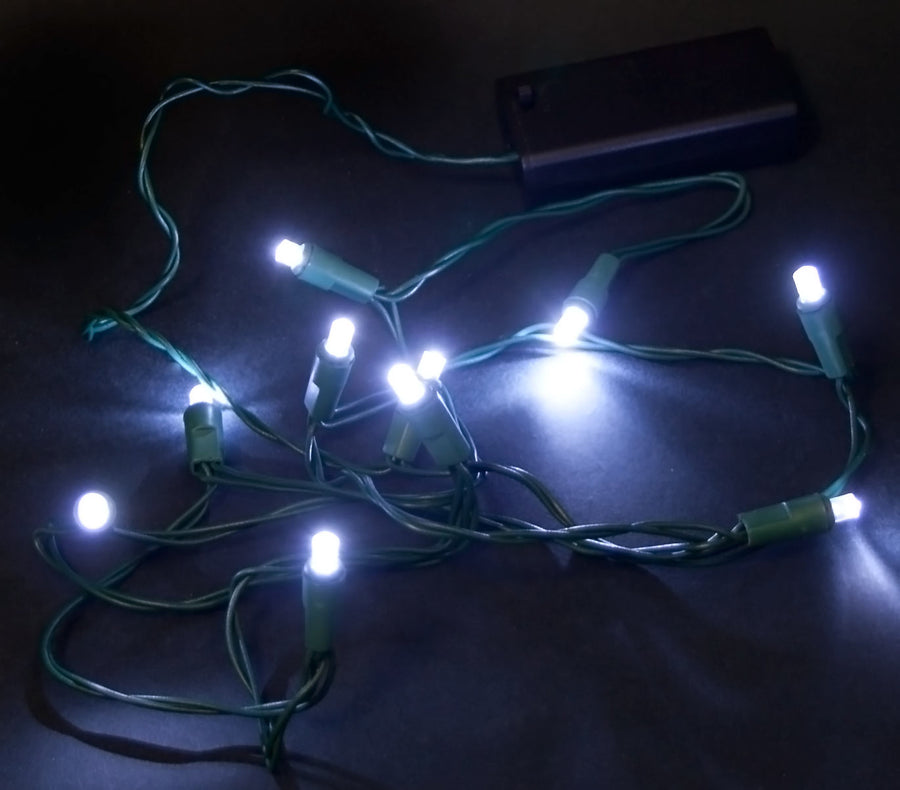 Battery Light Strand: 10 LED White