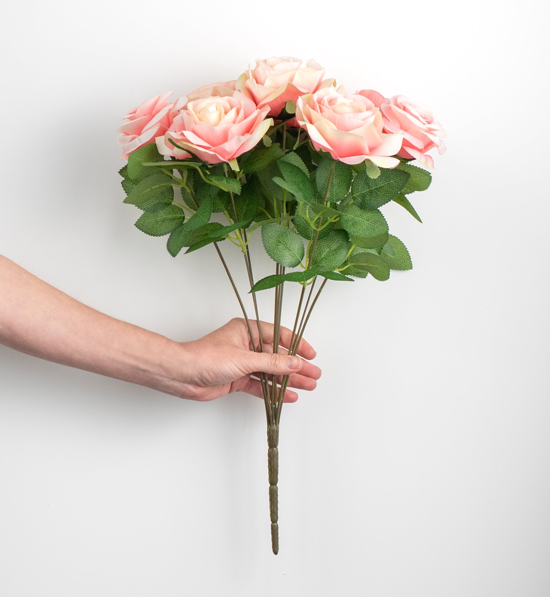20" Celine Rose Bush: Rose Pink (9 Stem)