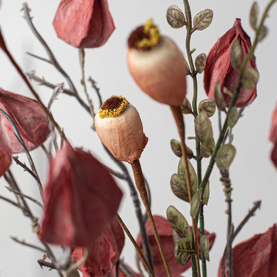 21" Chinese Lantern Bush: Burgundy Rust