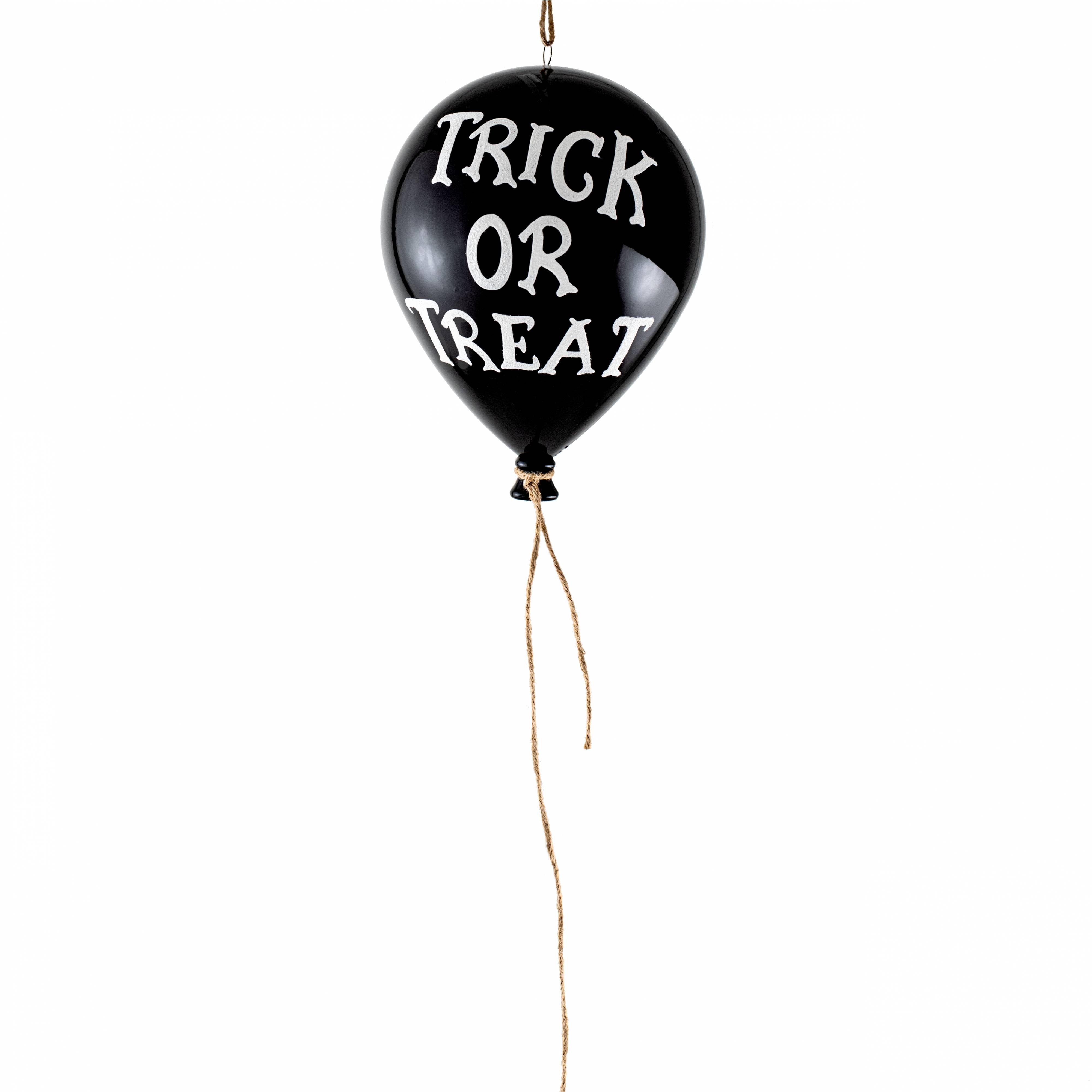 8" Creepy Trick or Treat Balloon: Black