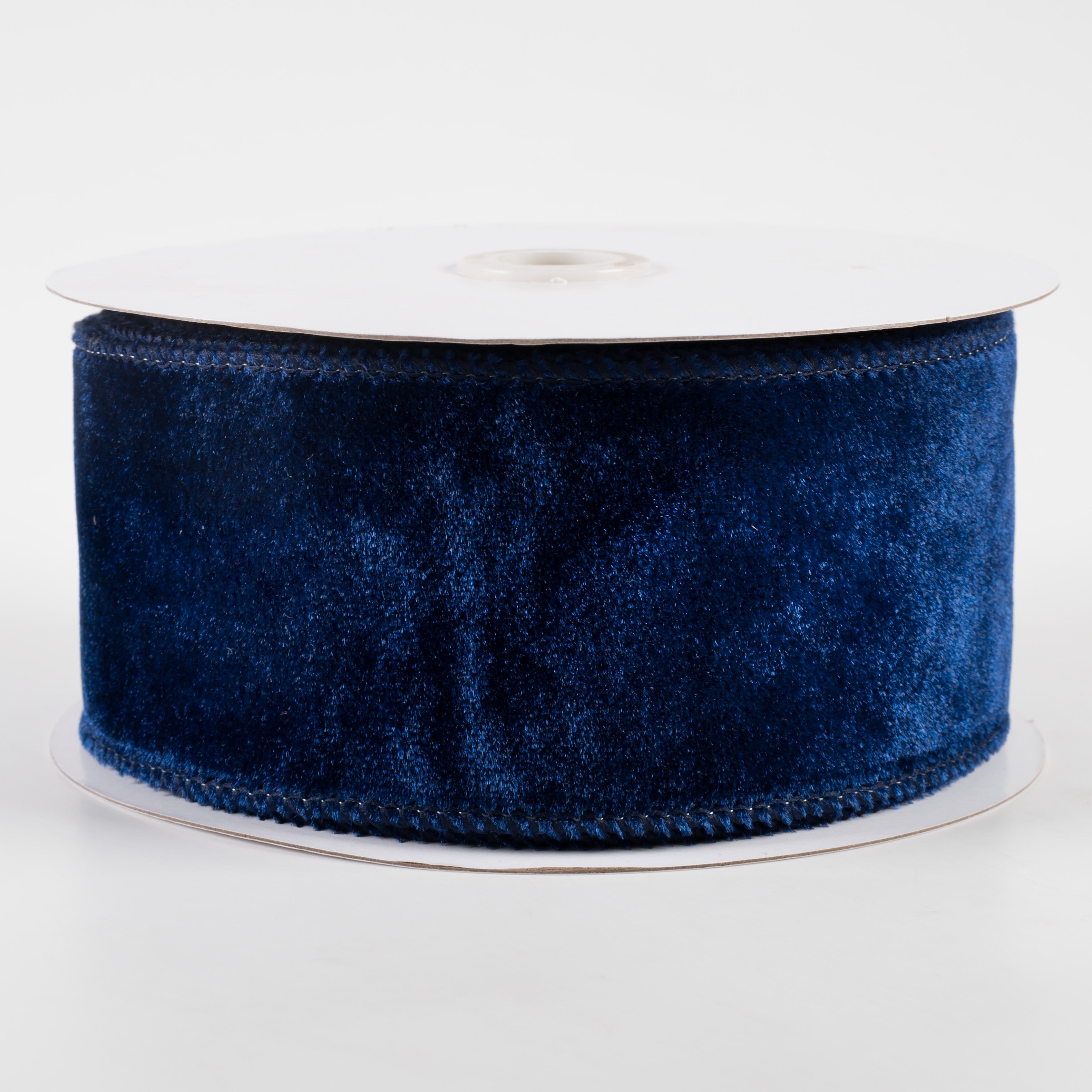 2.5" Deluxe Velvet Satin Backing Ribbon: Navy Blue (10 Yards)