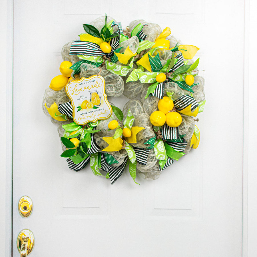 7" Embossed Lemonade Metal Signs (3)