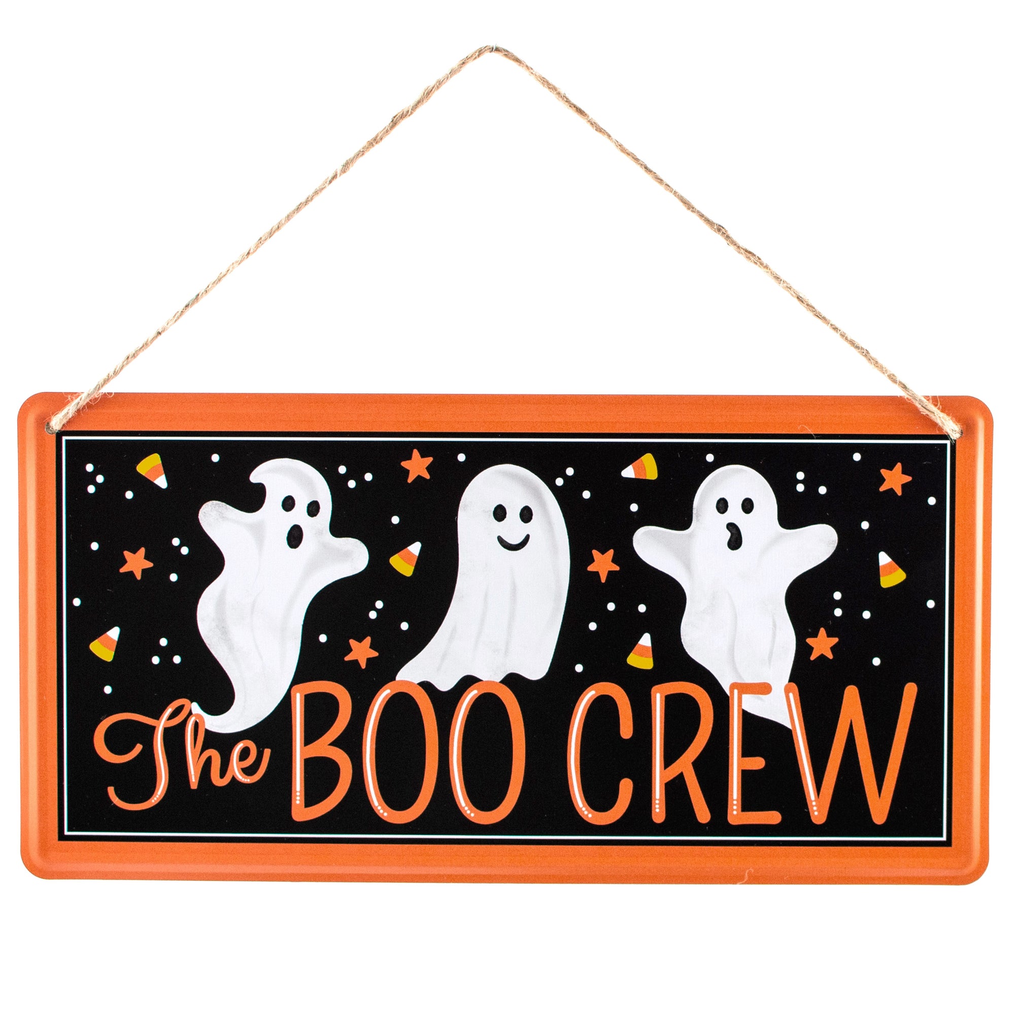 12" Embossed Metal Sign: The Boo Crew Ghosts