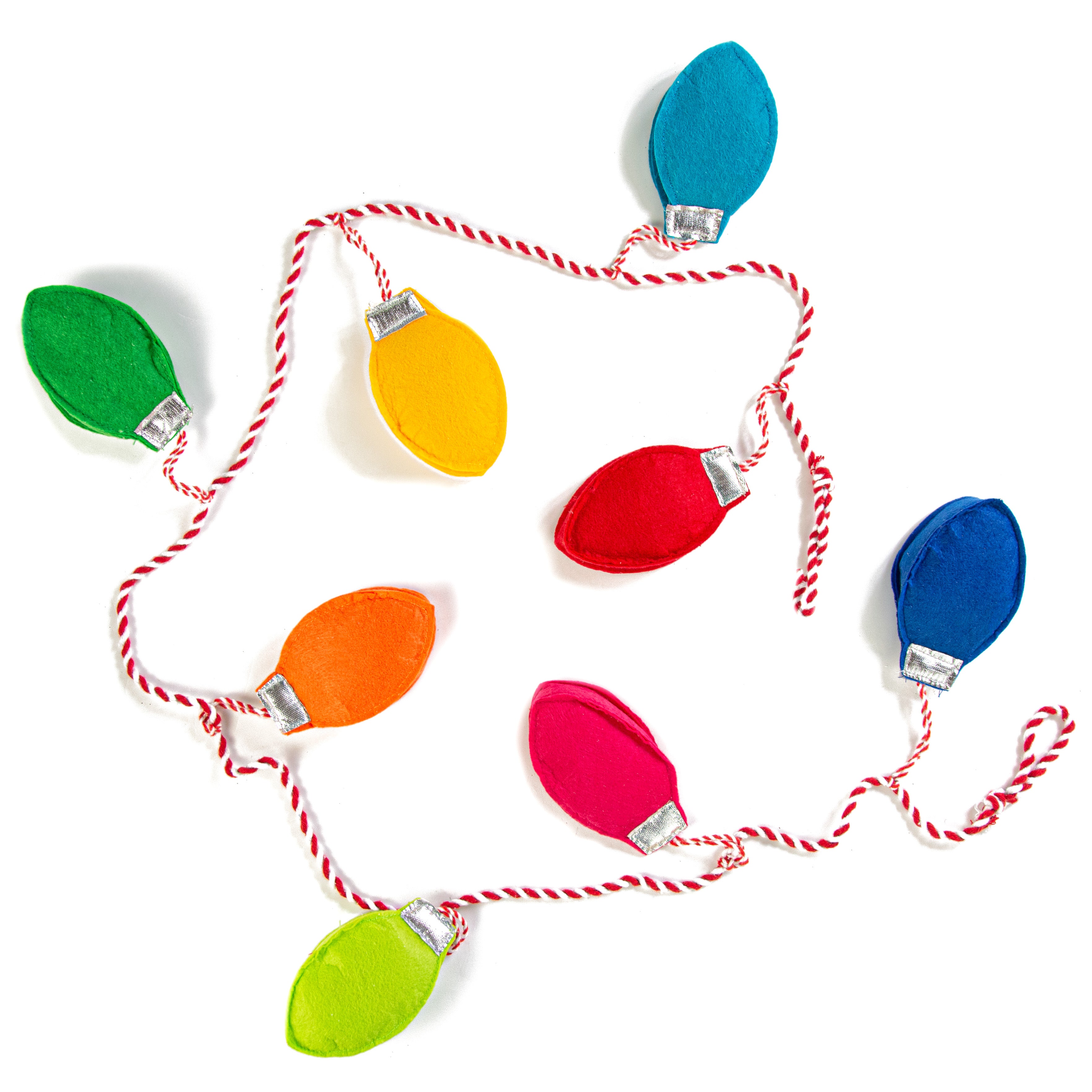 72" Felt Multicolor Light Bulbs Garland