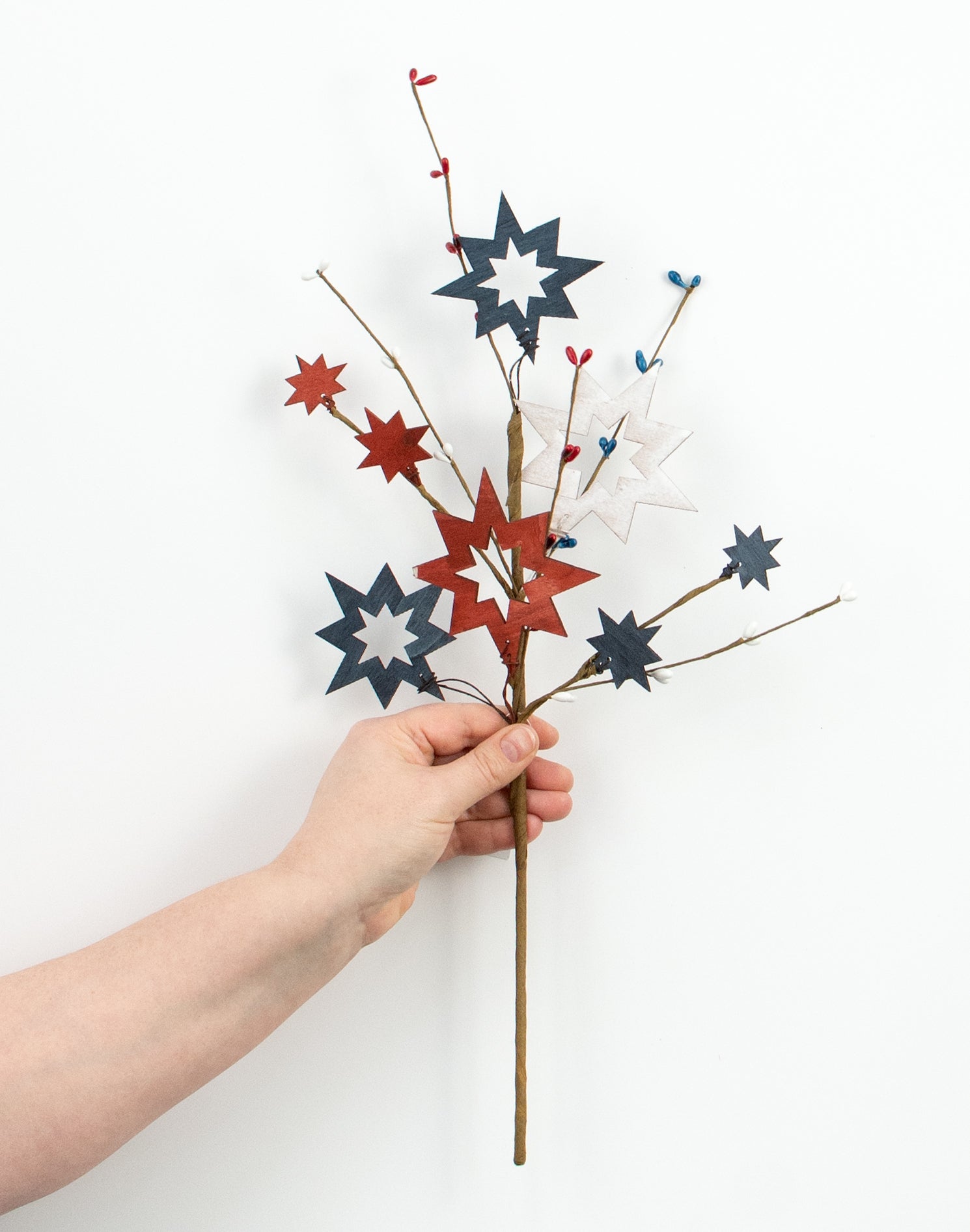 20" Fourth of July Wooden Cutout Star Pick