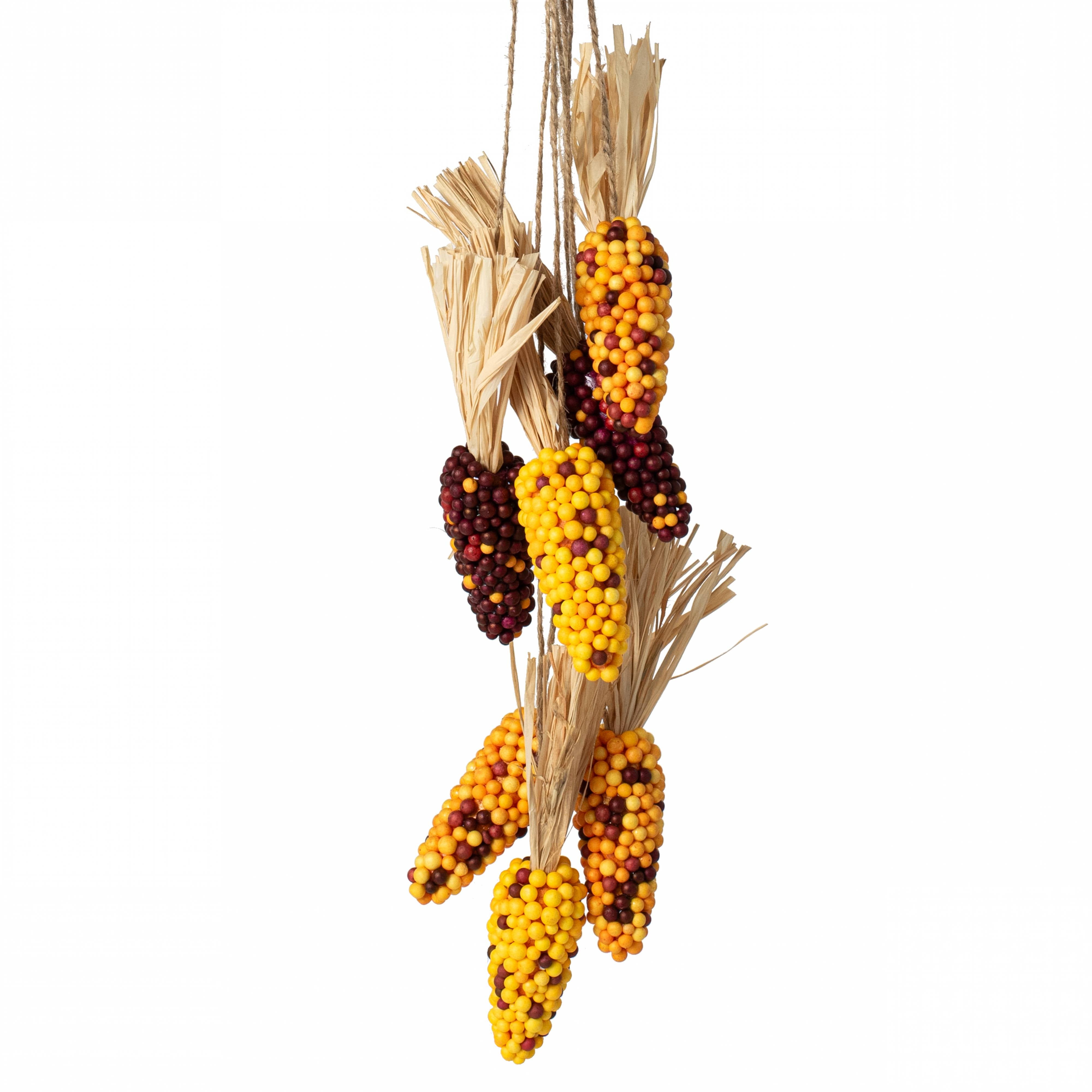 21" Hanging Artificial Corn Cluster