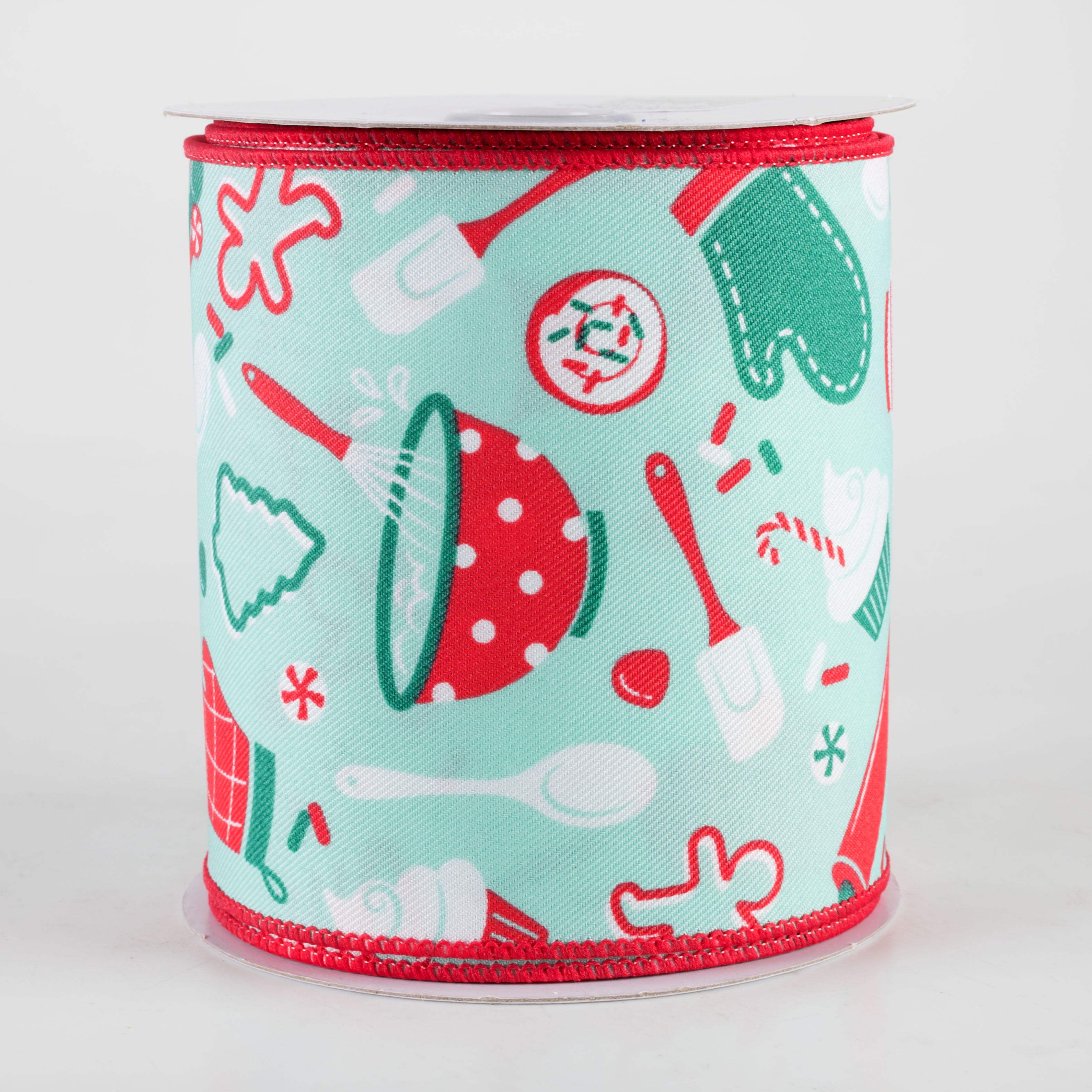 4" Holiday Baking Ribbon: Jade Mint Green (10 Yards)