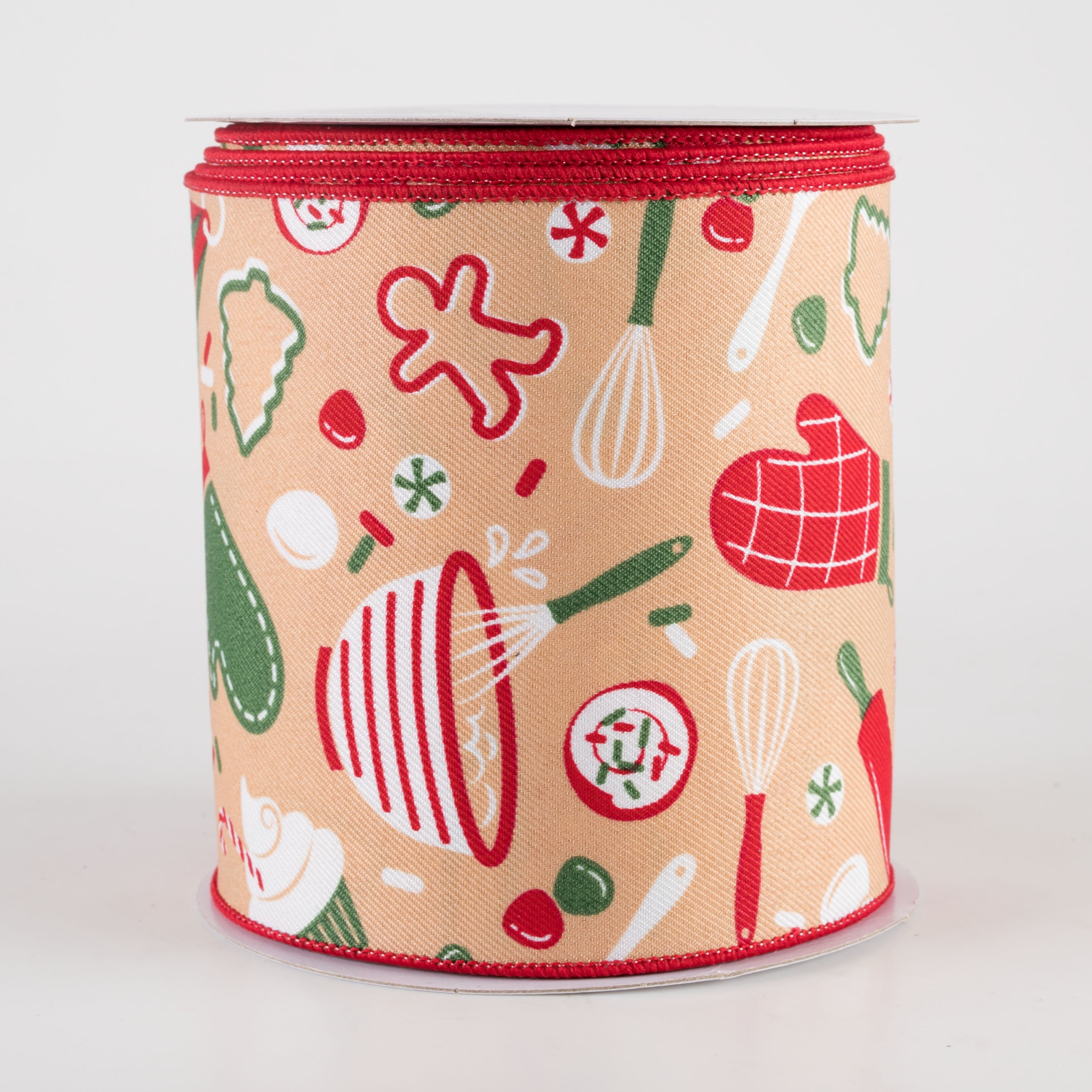 4" Holiday Baking Ribbon: Tan (10 Yards)