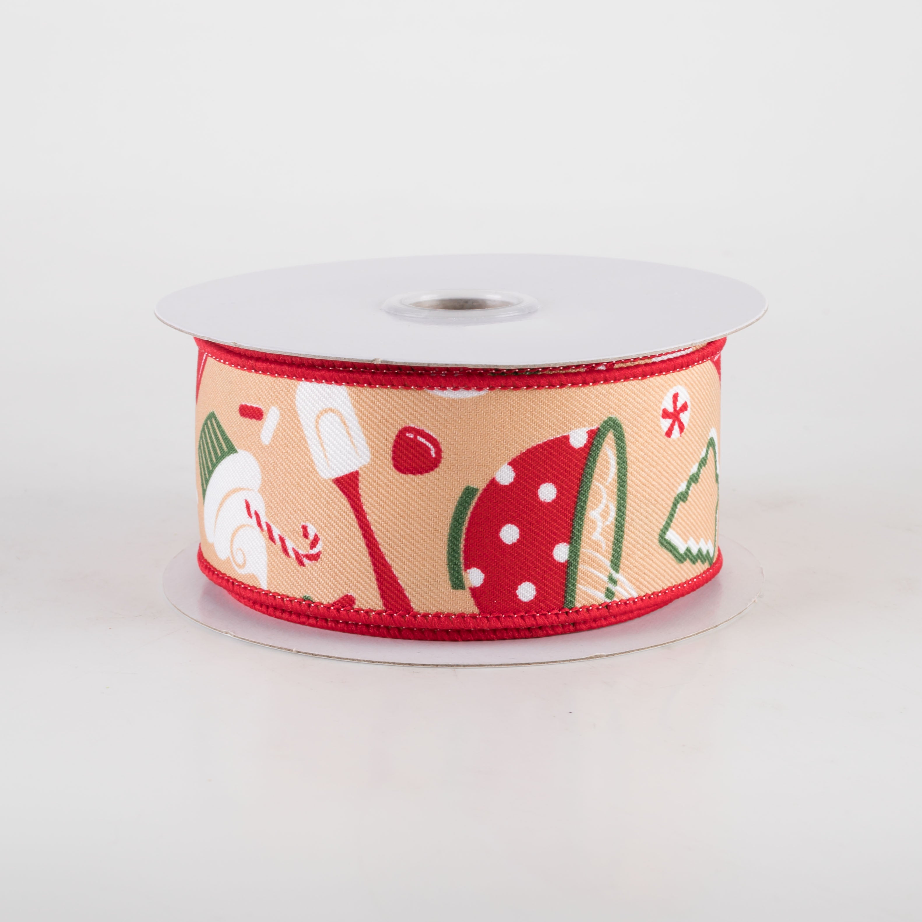 1.5" Holiday Baking Ribbon: Tan (10 Yards)