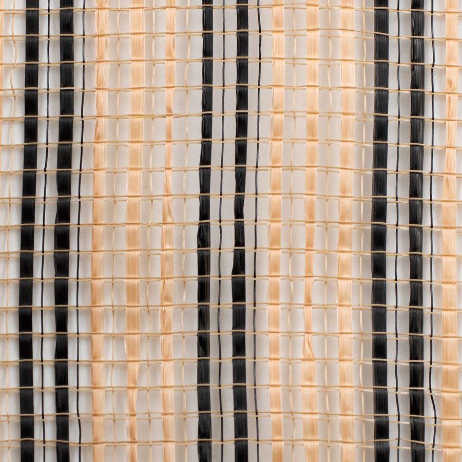 10" Horizontal Wide Strip Mesh: Natural & Black