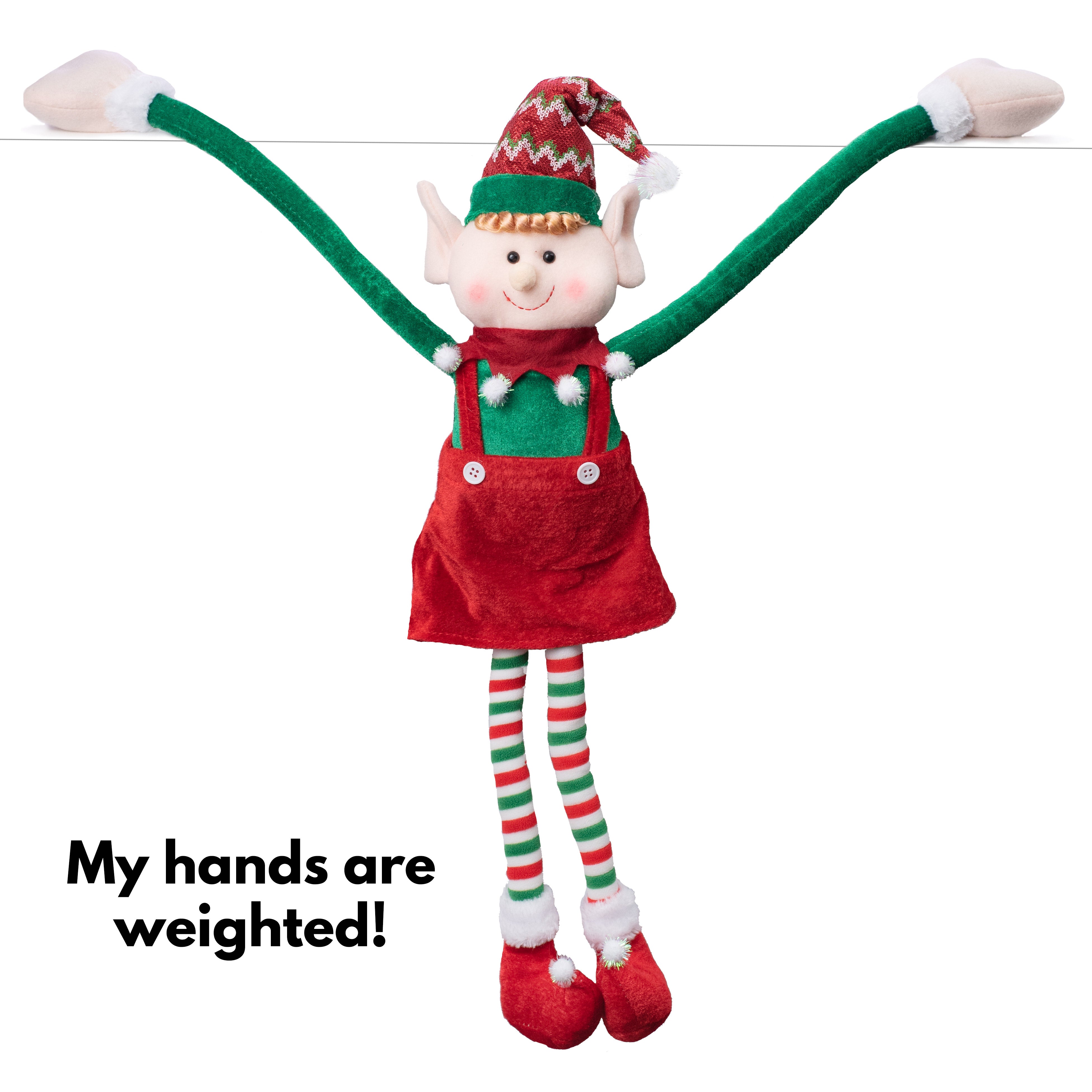 23" Long Limb Elf: Red