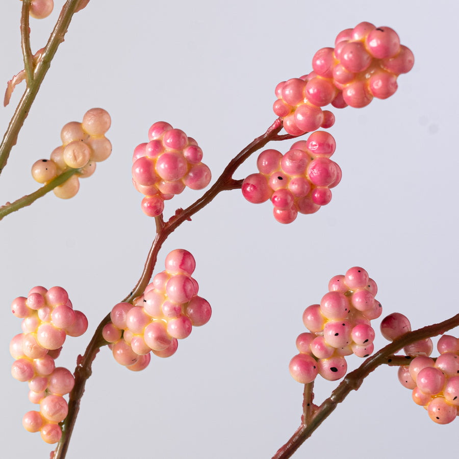 26" Mini Berry Clusters Spray: Pink