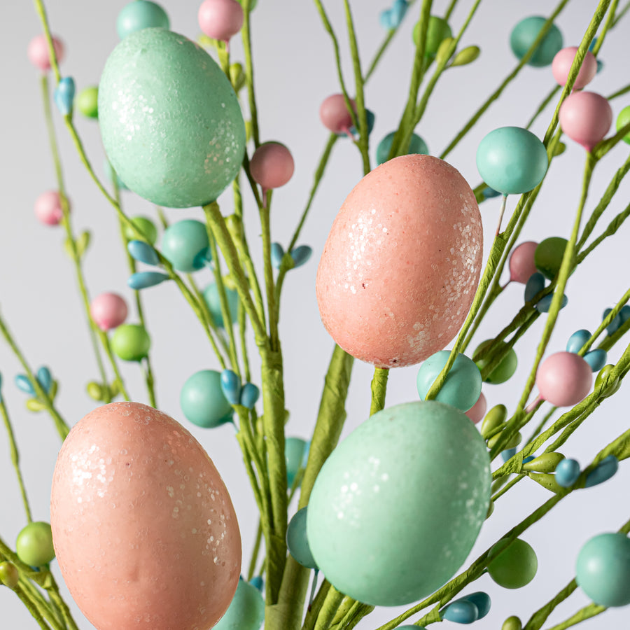 20" Easter Egg Pip Filler Spray: Mint & Peach