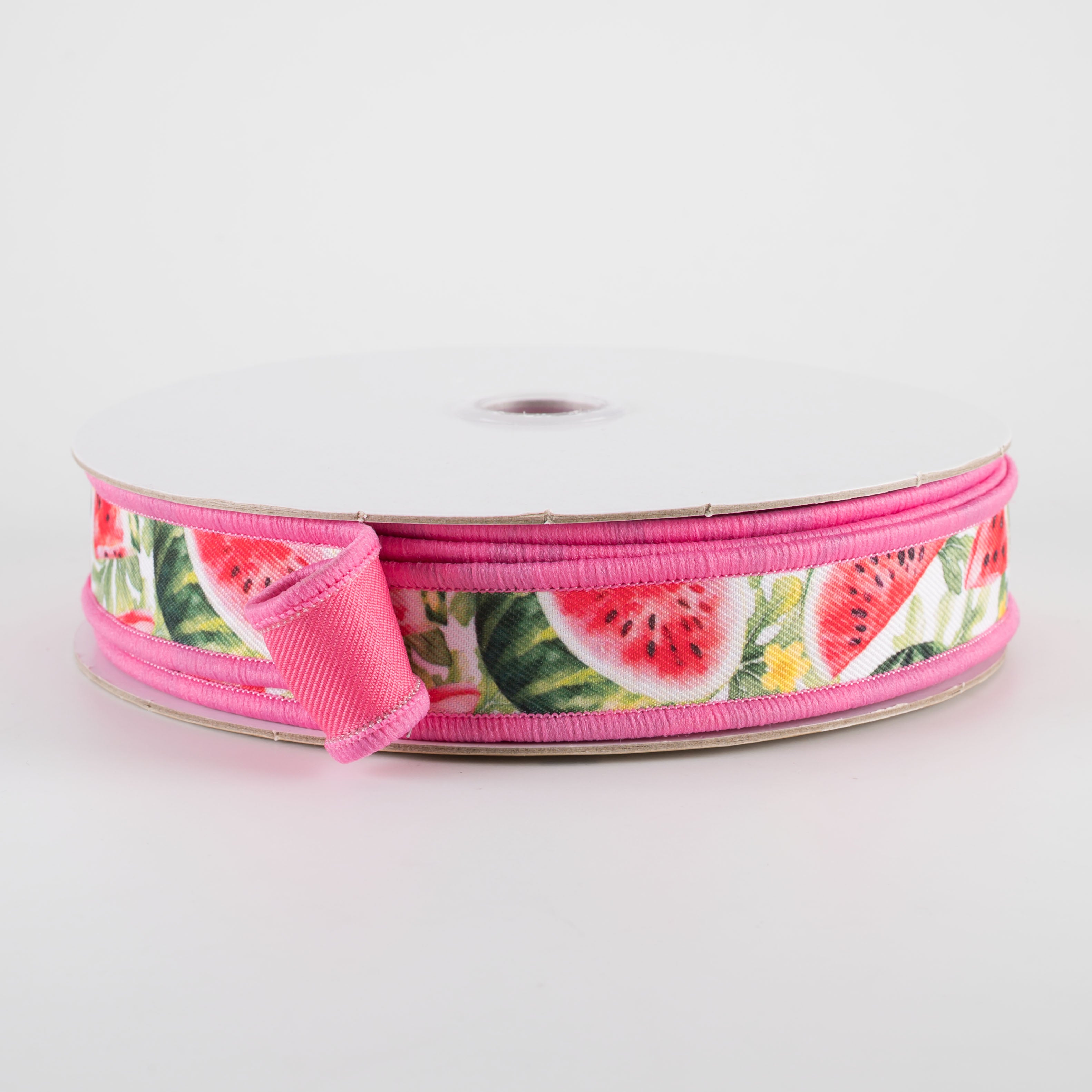 7/8" Double Sided Fused Watermelon Ribbon (10 Yards)