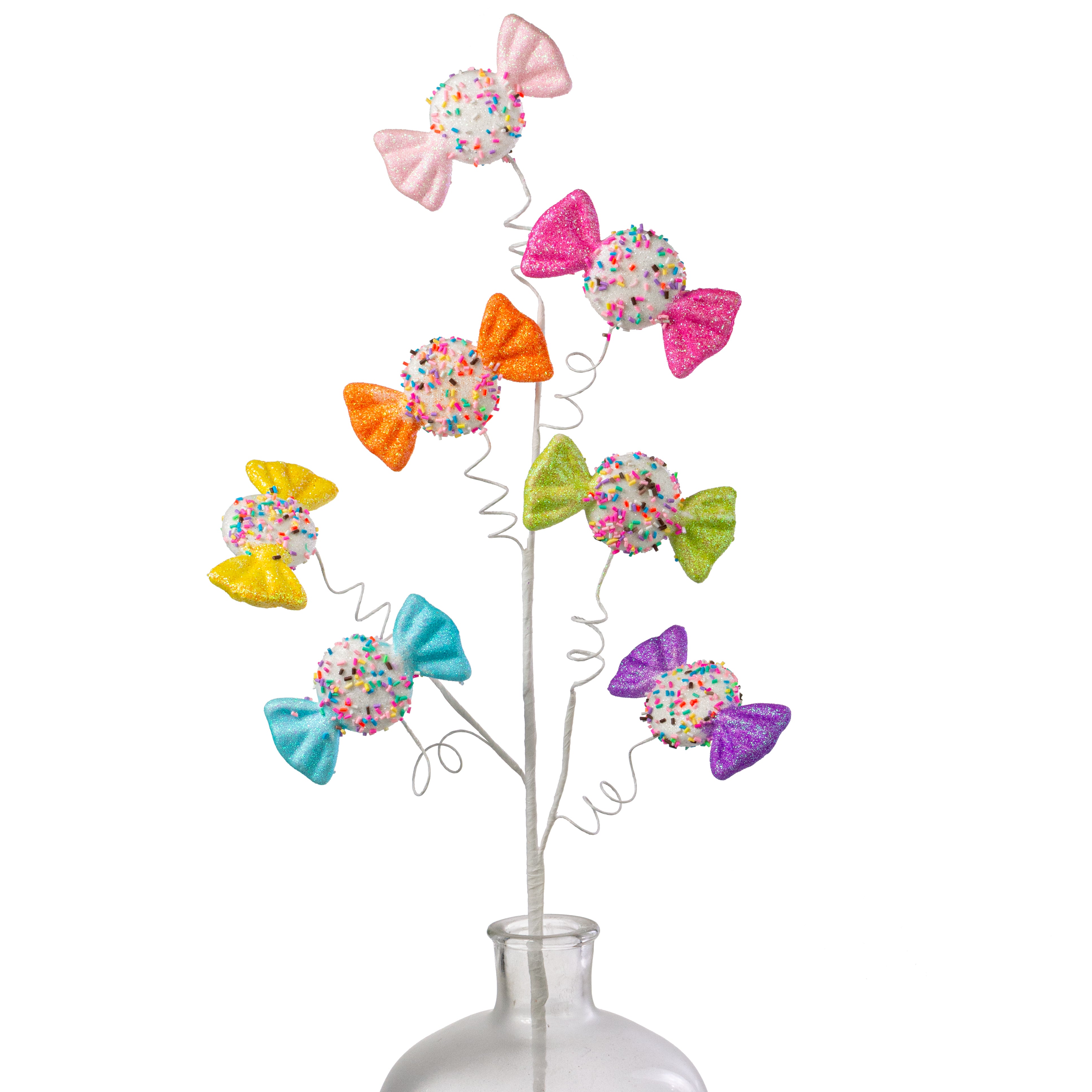 29" Wrapped Candy with Sprinkles Spray: Multicolor