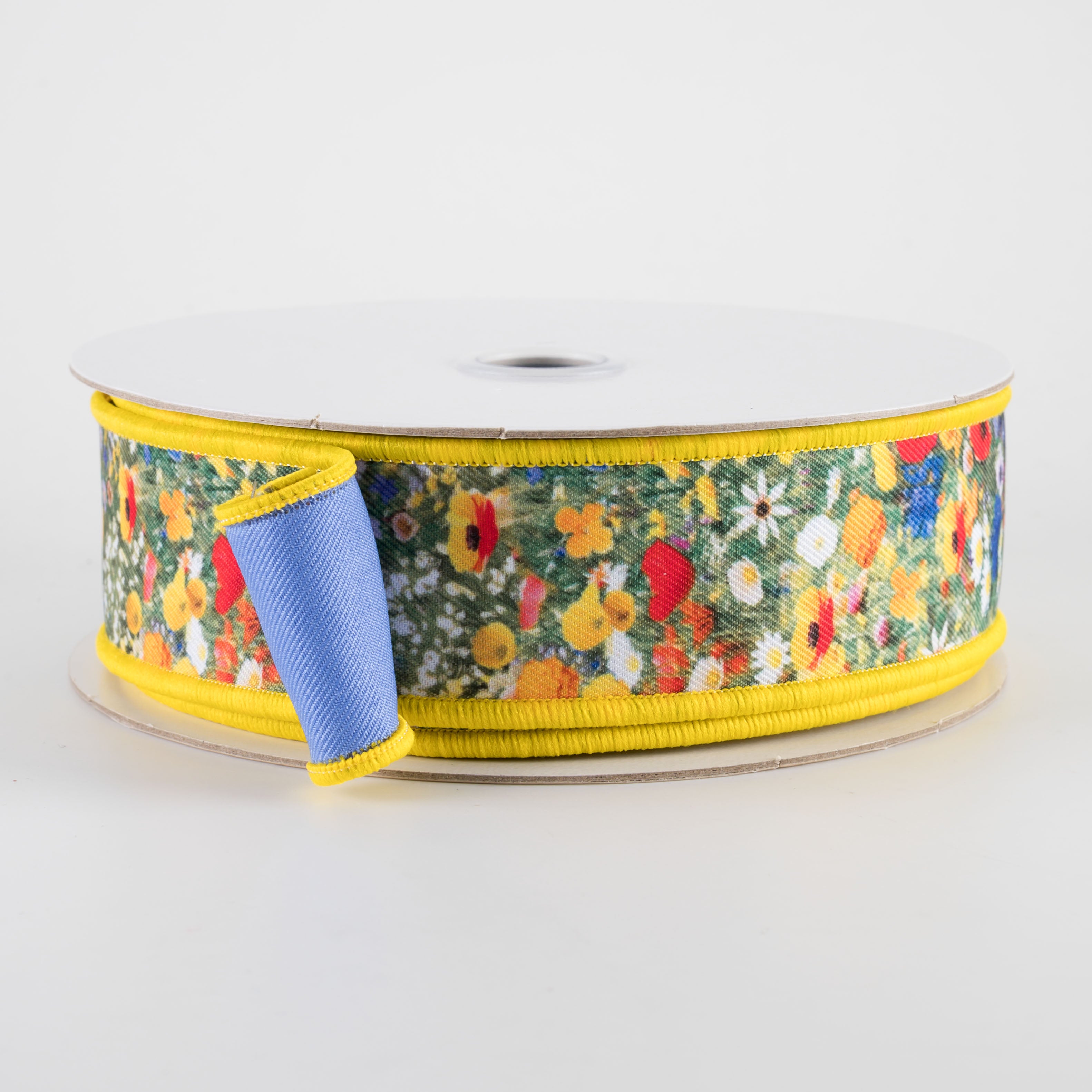 1.5" Double Sided Fused Wildflower Field Ribbon (10 Yards)