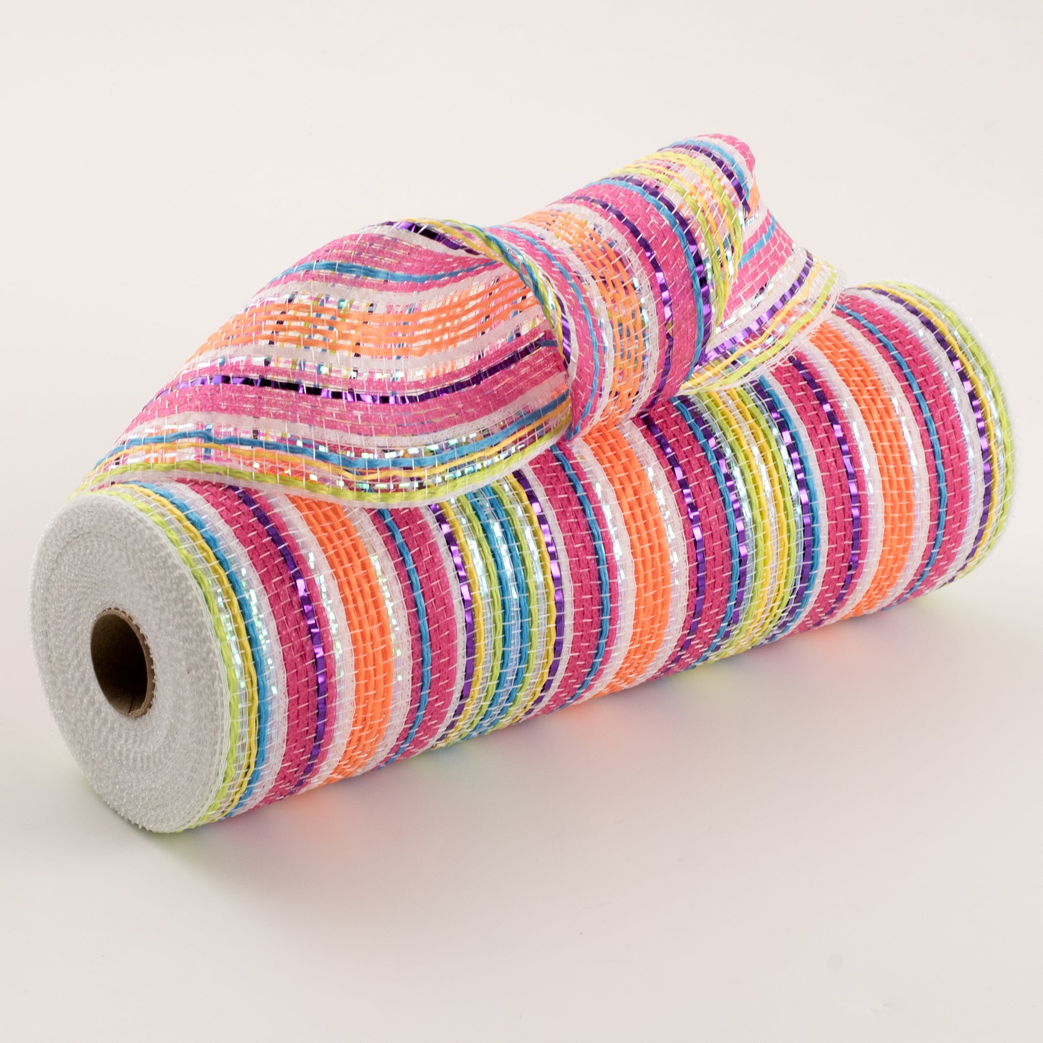 10" Striation Stripes Fabric & Breeze Mesh: Bright Spring Iridescent