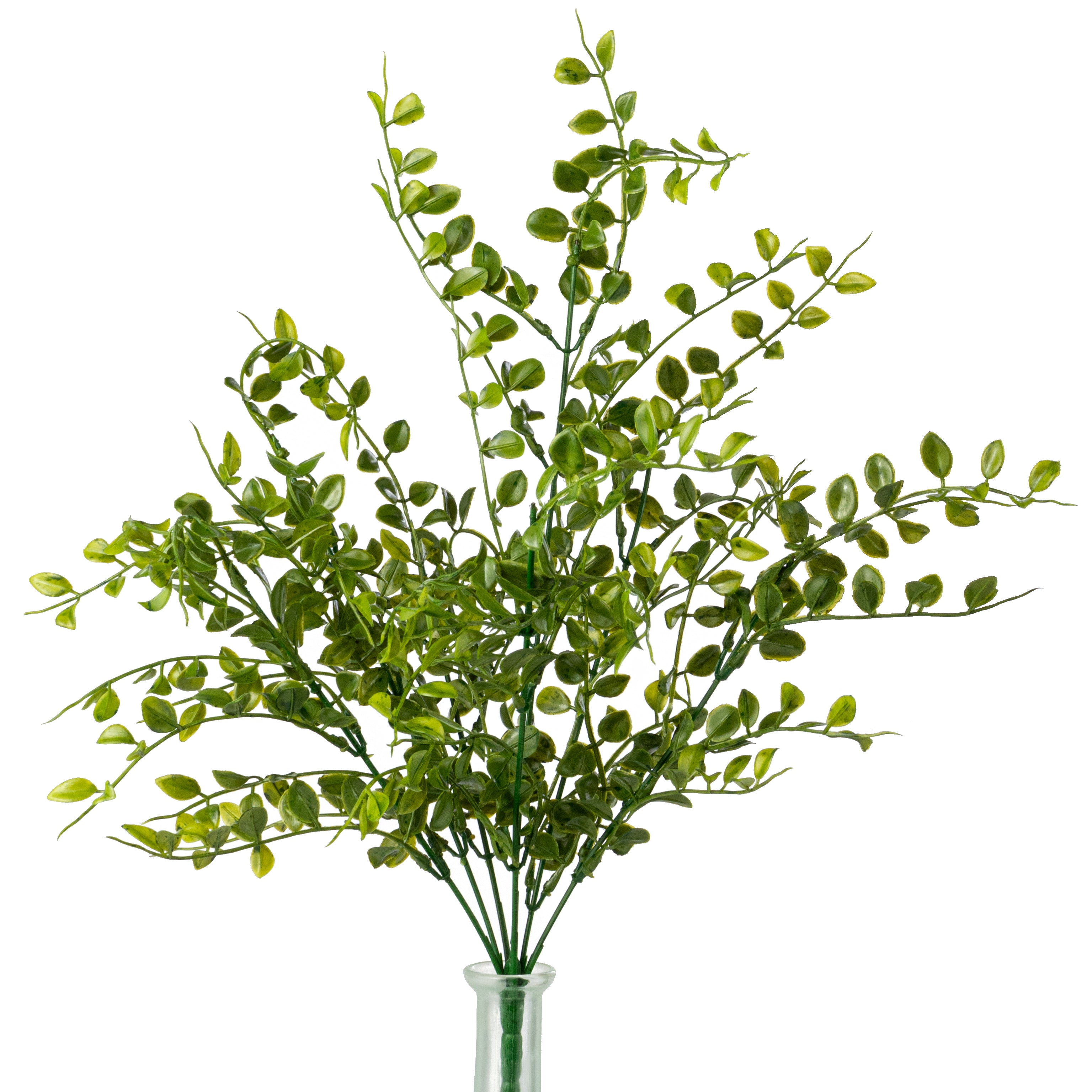 18" Plastic Mock Lime Leaves Bush