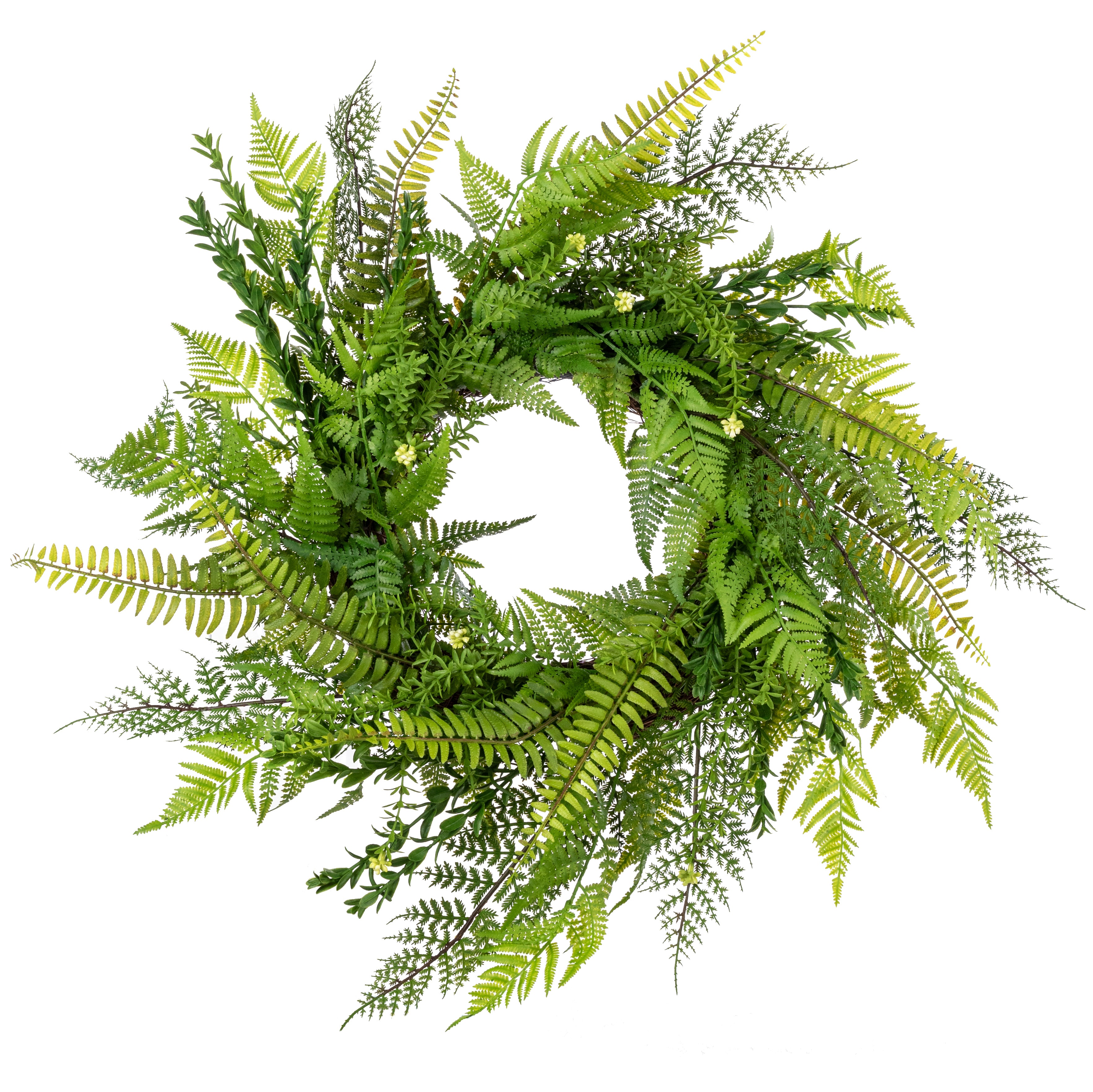 30" Mixed Fern Angel Vine Wreath
