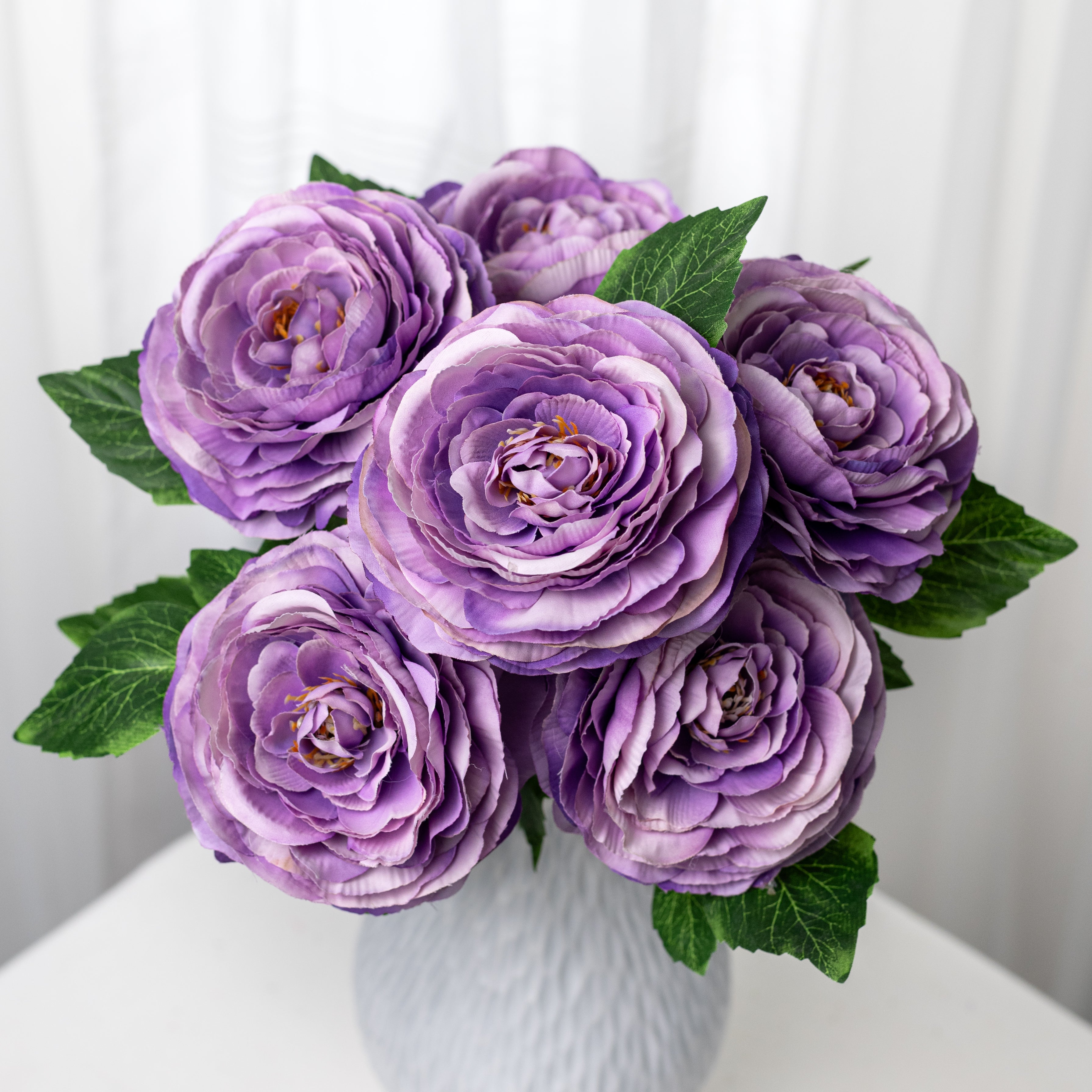 19" Ranunculus Bush: Lavender Purple (6 Stem)