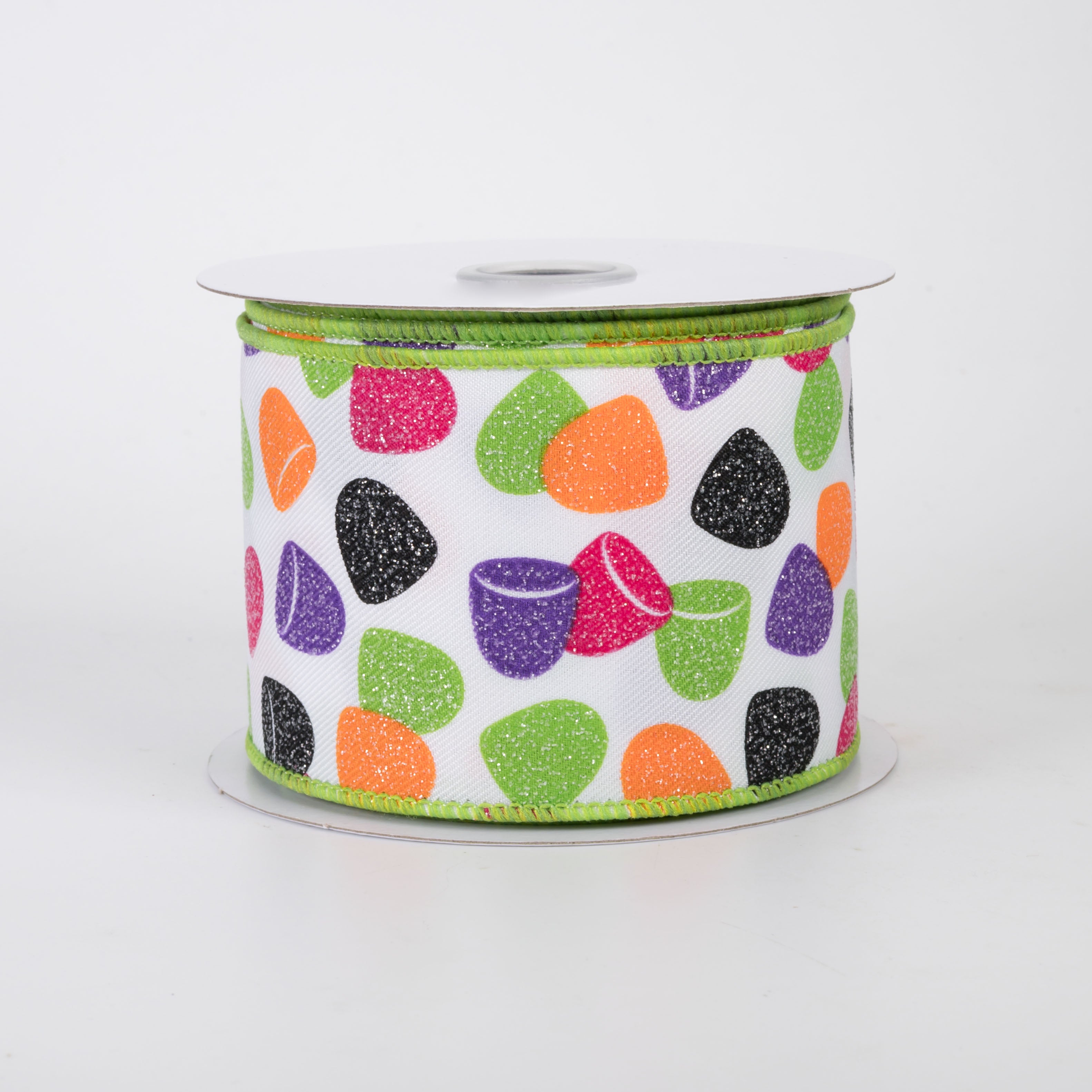 2.5" Gumdrops Candy Ribbon: Purple & Pink Halloween (10 Yards)