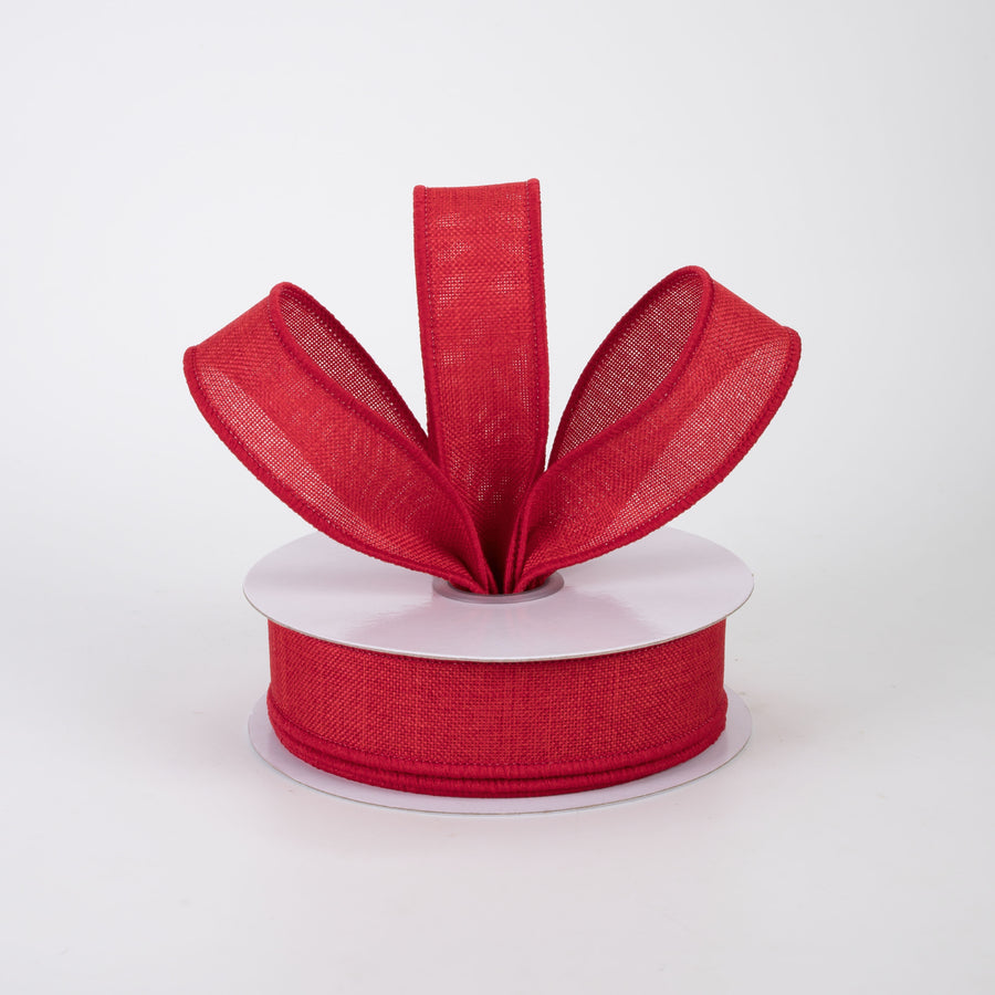 7/8" Royal Canvas Ribbon: Red (10 Yards)