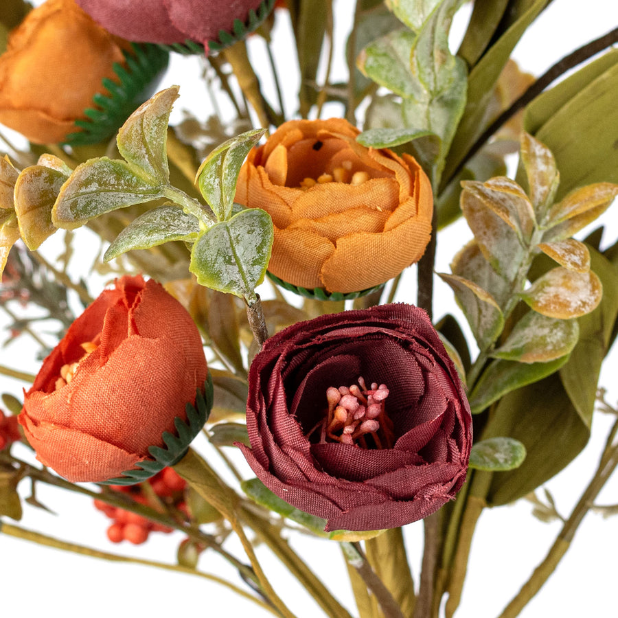 17" Ranunculus Mixed Floral Bush: Fall