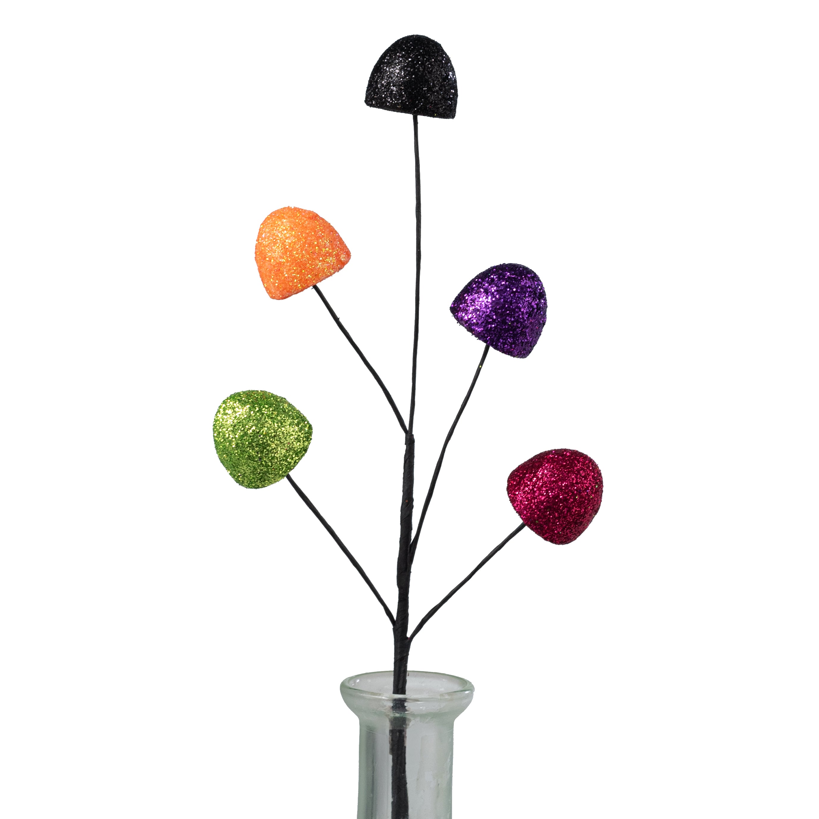 11" Glittered Foam Gumdrops Pick: Pink Halloween Mix