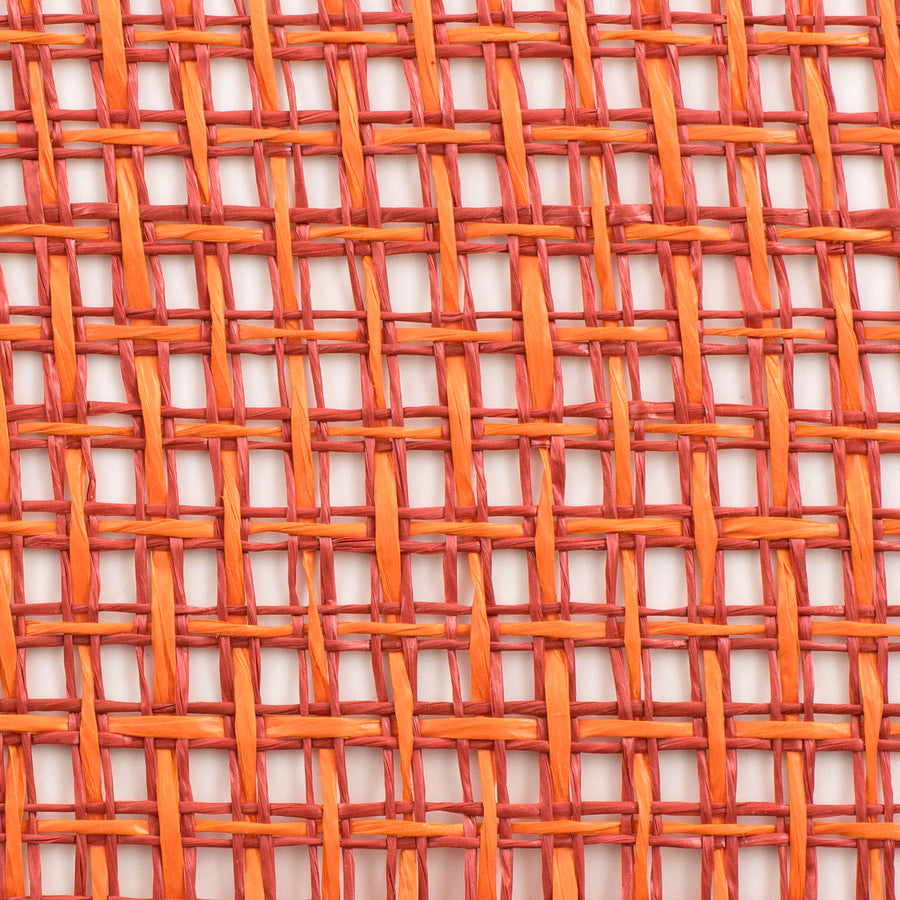 10" Textured Weave Poly Burlap Mesh: Rust & Orange