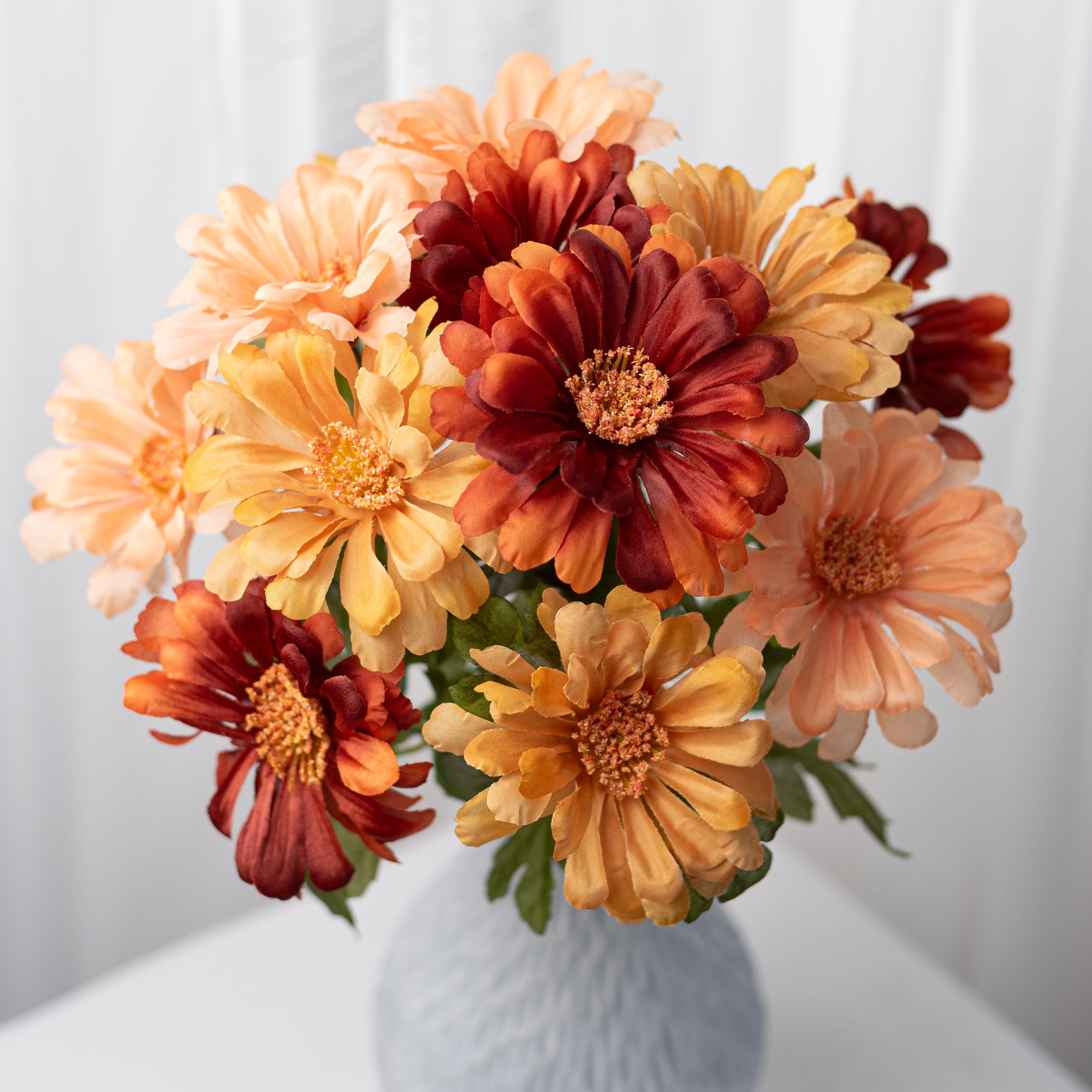 18" Gerbera Daisy Bush: Rust Fall (12 Stem)