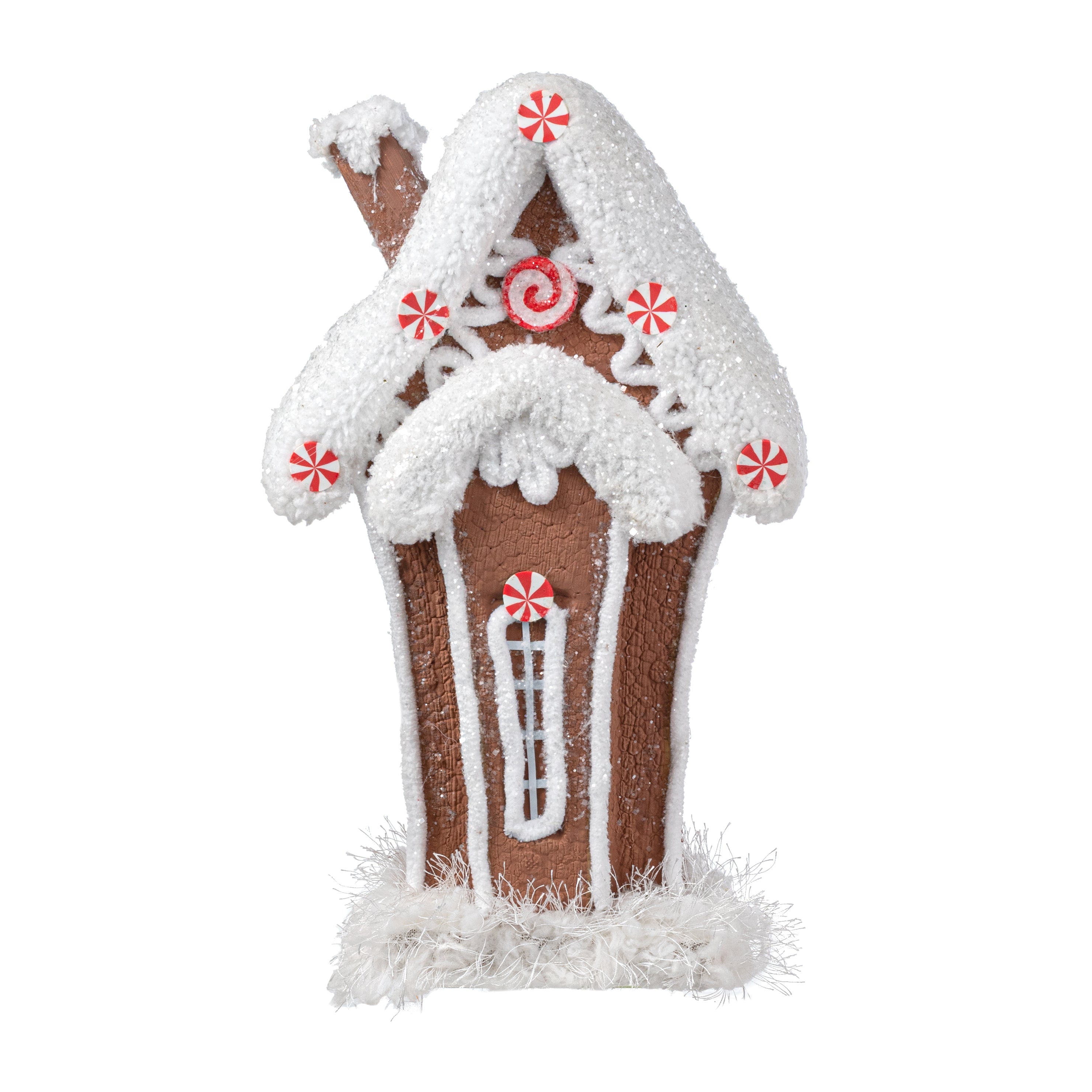 13" Peppermint Gingerbread House Decor