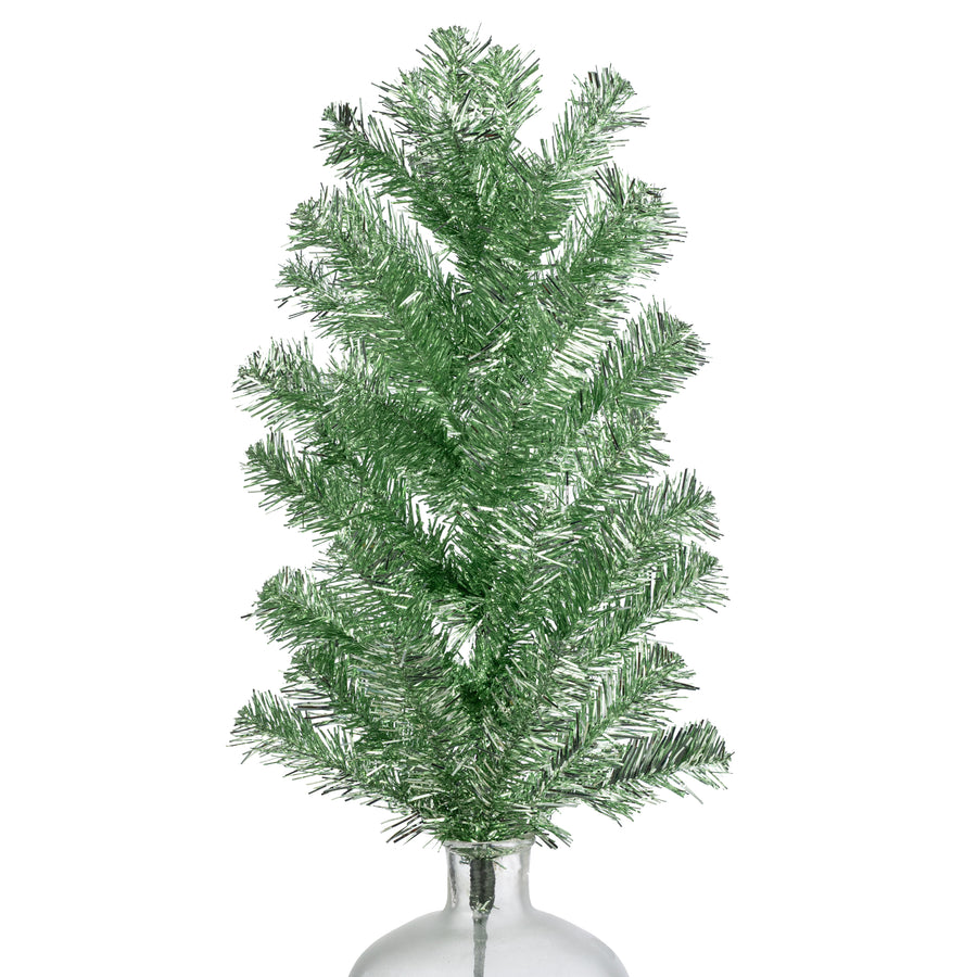 30" Tinsel Pine Spray: Fresh Pine Green