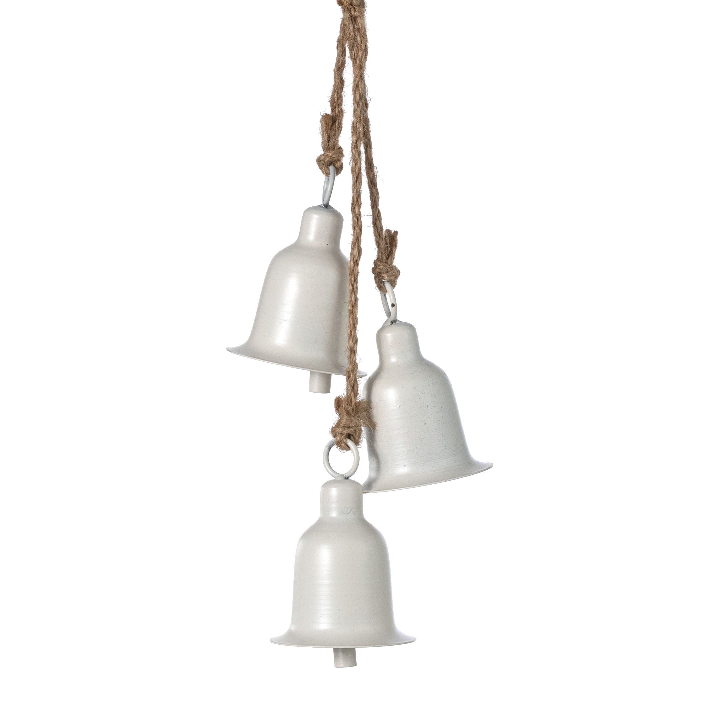 15" Hanging Cottage Bell Cluster: White