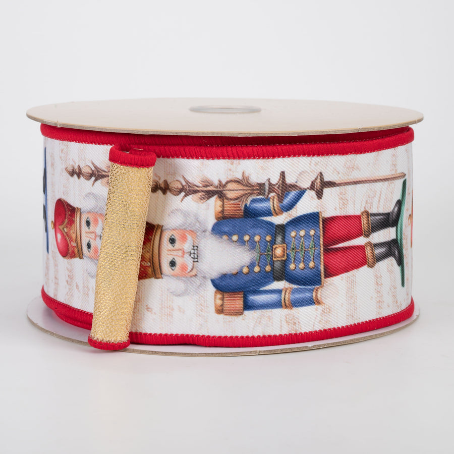 2.5" Double Sided Fused Nutcracker Ribbon: Gold Lamé (10 Yards)