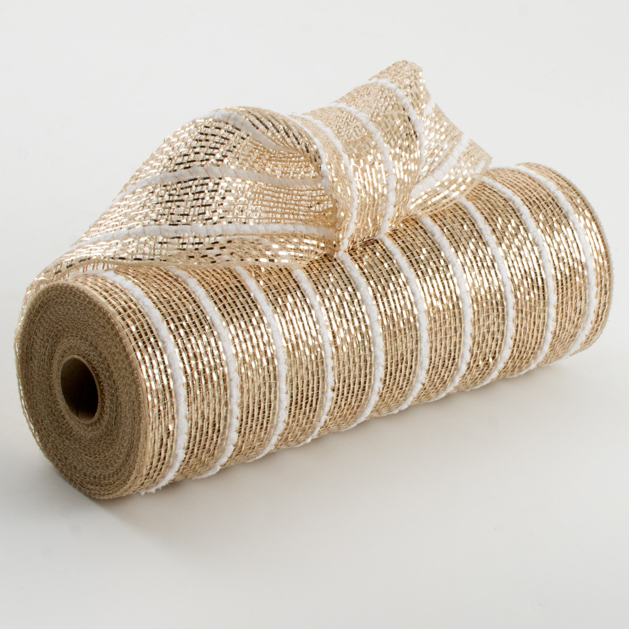 10" Heavy Metallic Snow Mesh: Champagne Gold
