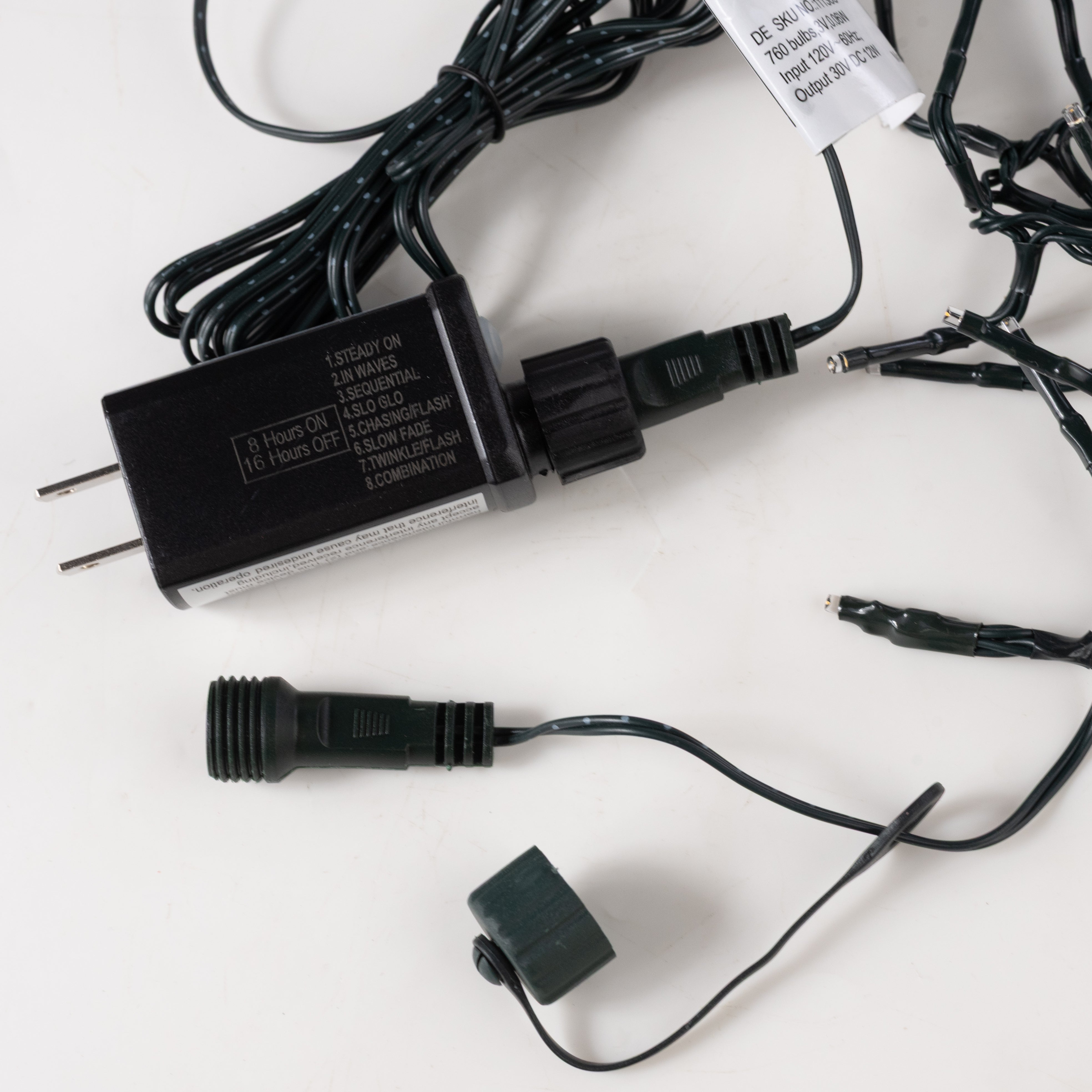 149" Twinkle Cluster Lights End-to-End w/ Timer, Warm White (360 LEDs