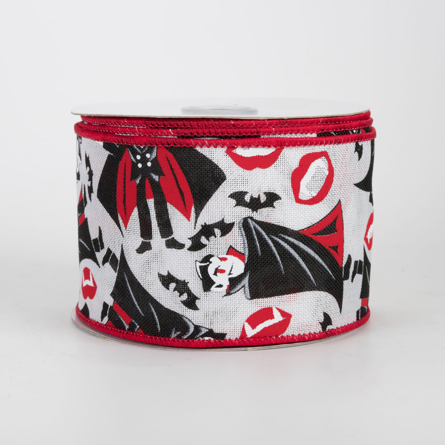2.5" Vampires, Bats & Fangs Ribbon (10 Yards)