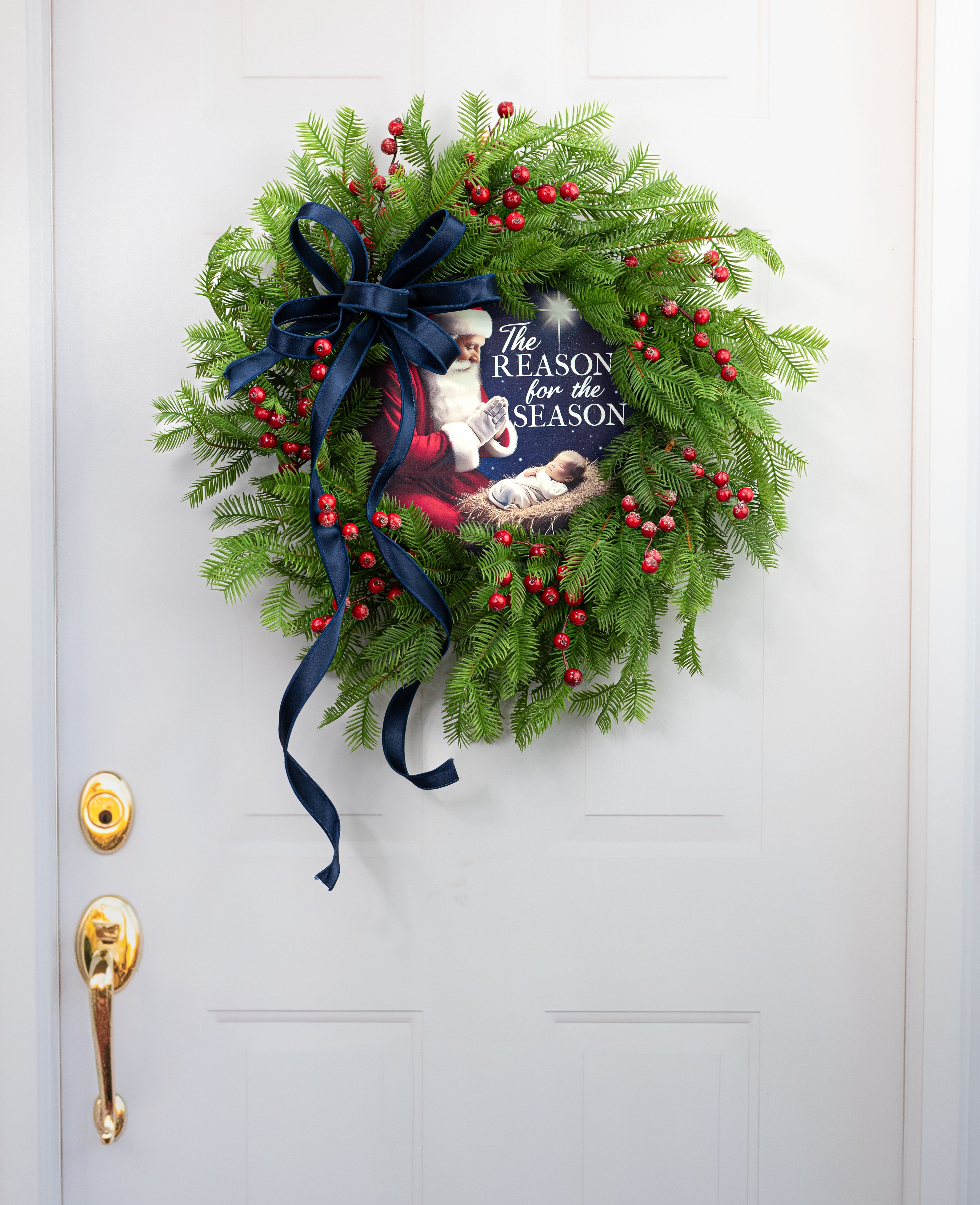 12" Round Metal Sign: The Reason for the Christmas Season