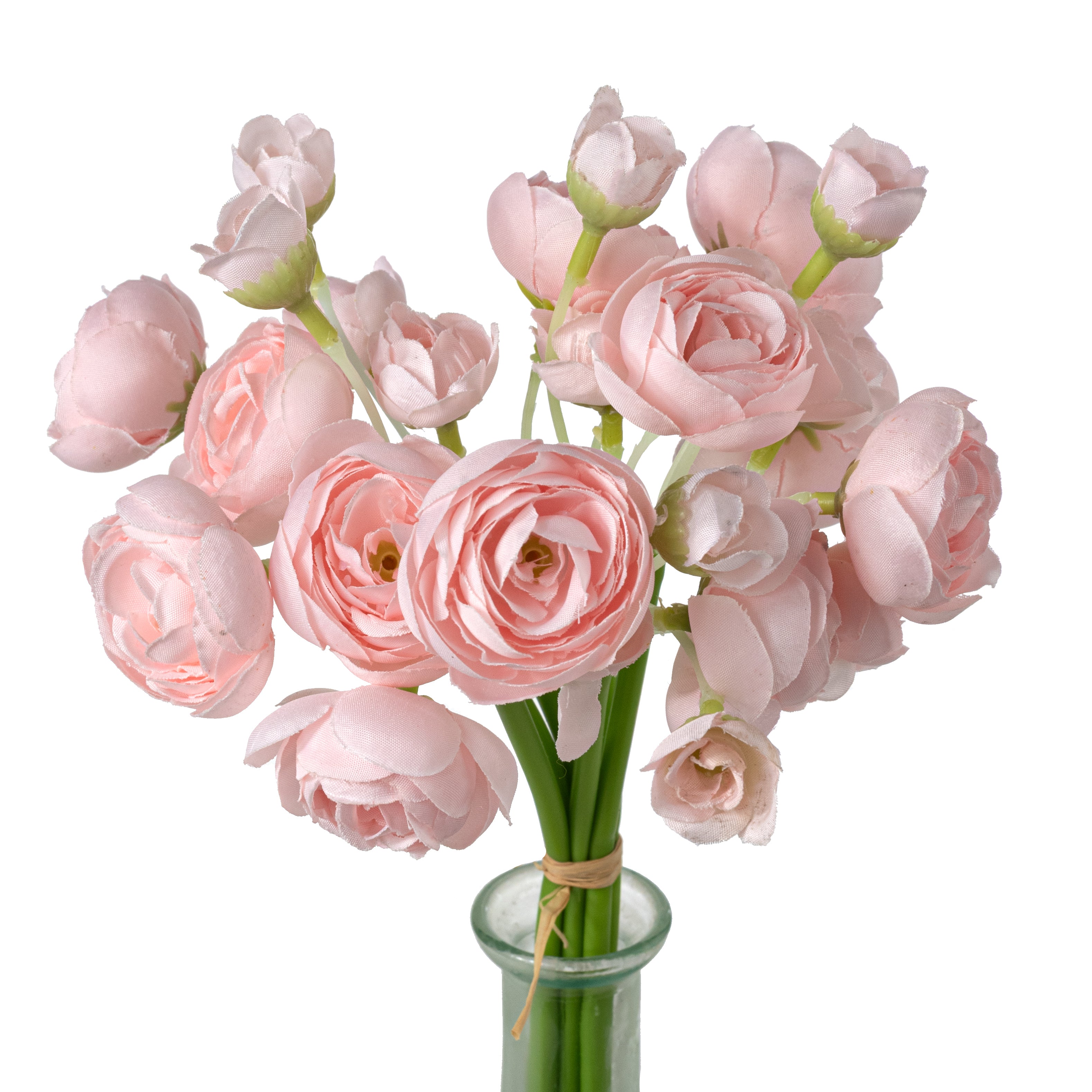 11" Mini Ranunculus Bundle: Light Pink