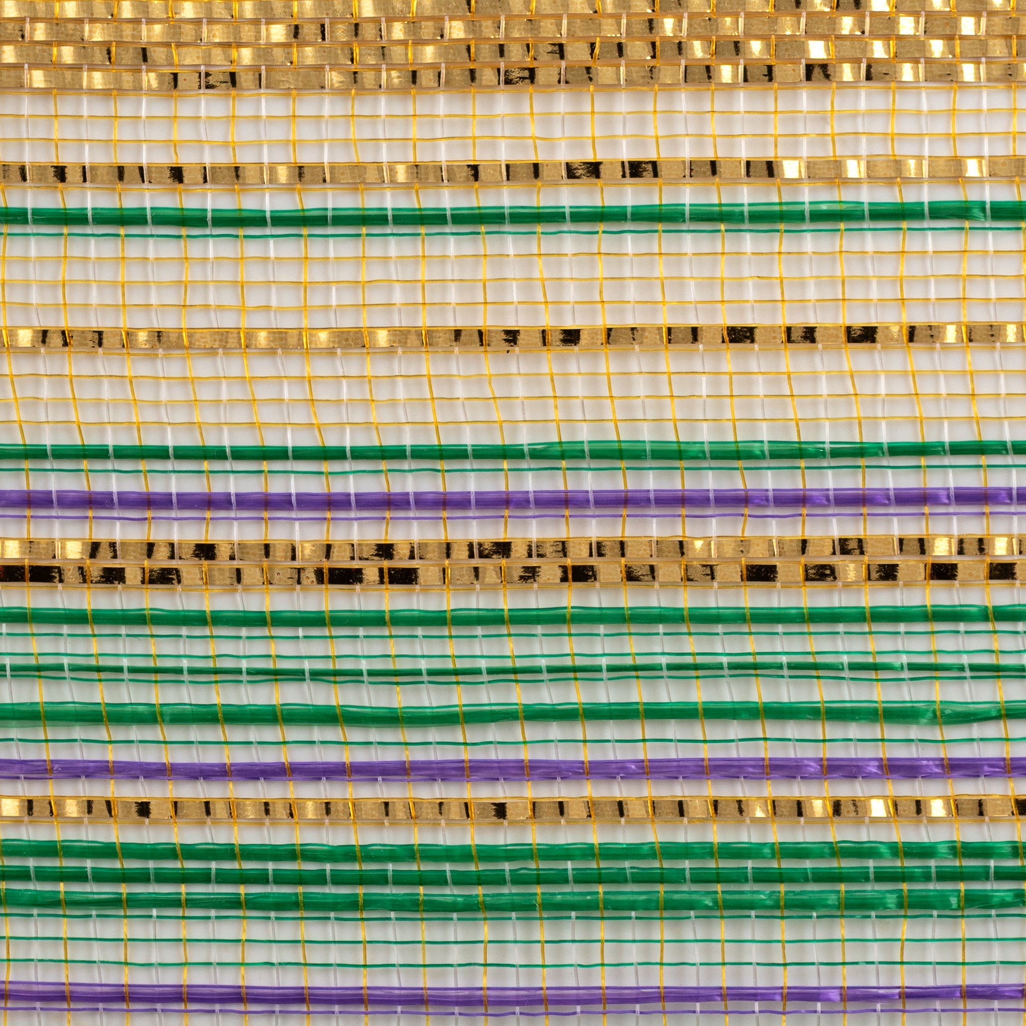 10" Vertical Wide Strip Ombré Mesh: Mardi Gras