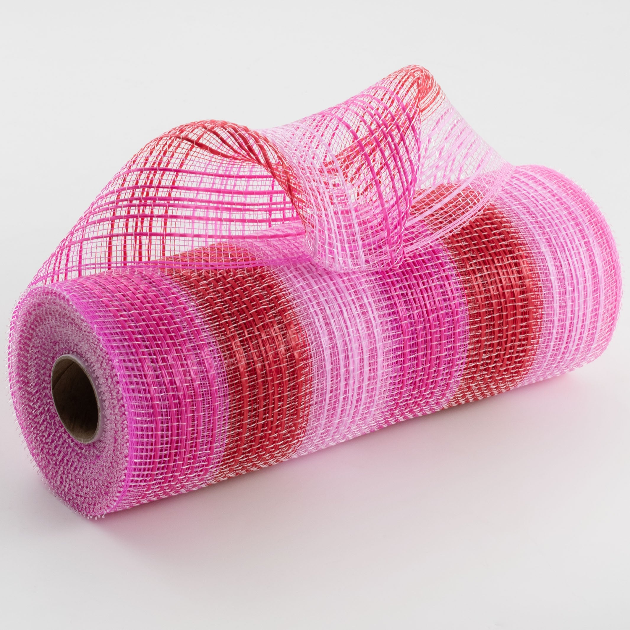 10" Vertical Wide Strip Mesh: Pink, Hot Pink & Red