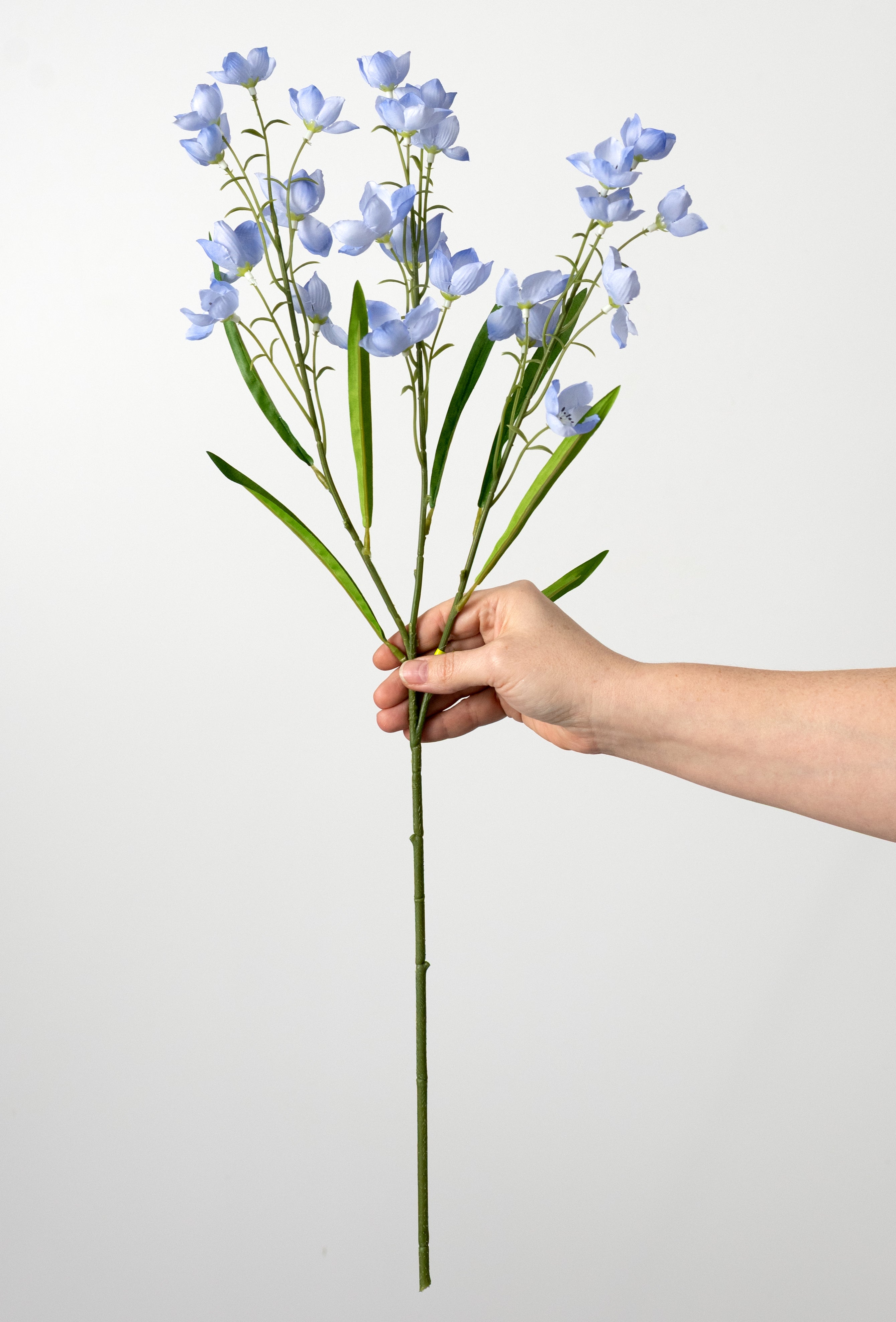 26" Parnassia Flower Spray: Periwinkle Blue