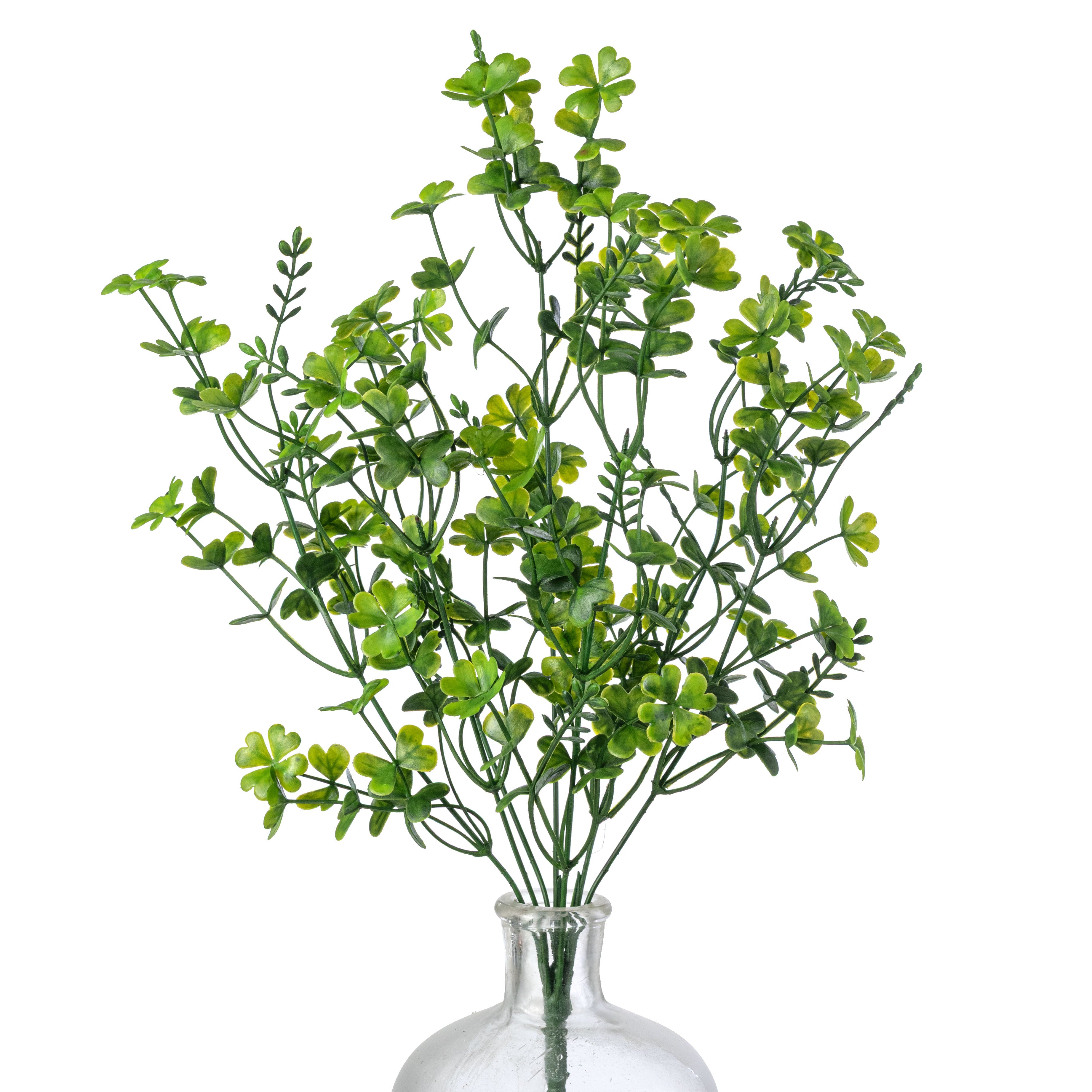 21" Plastic Clover Leaves Bush (7 Stem)