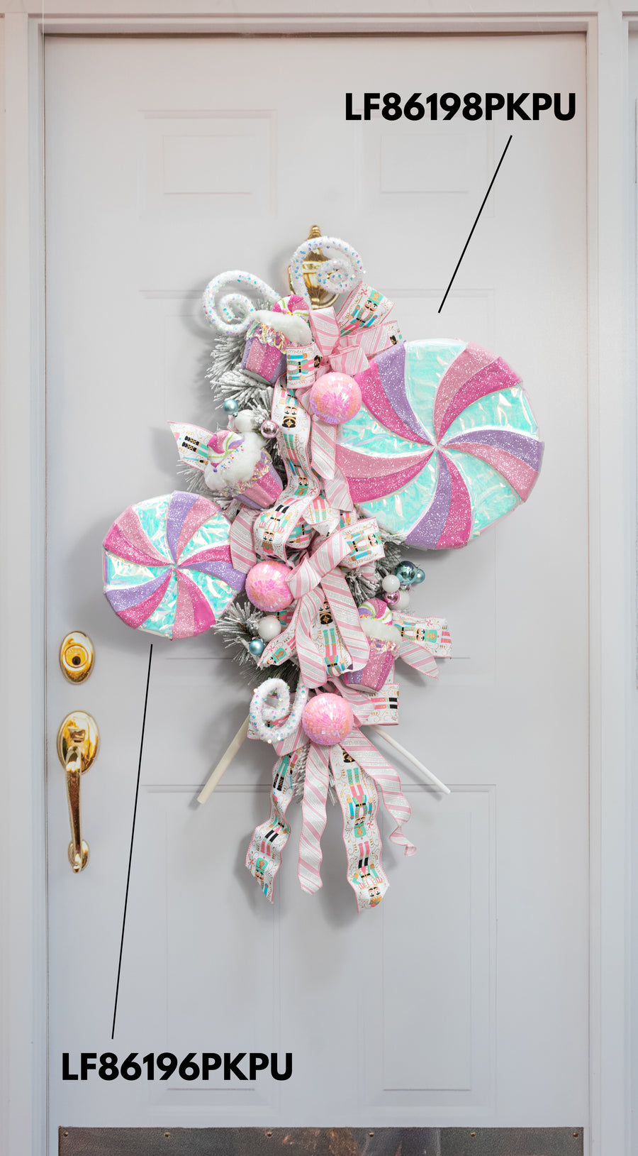 9" x 28" Iridescent Lollipop Pick: Pink & Purple